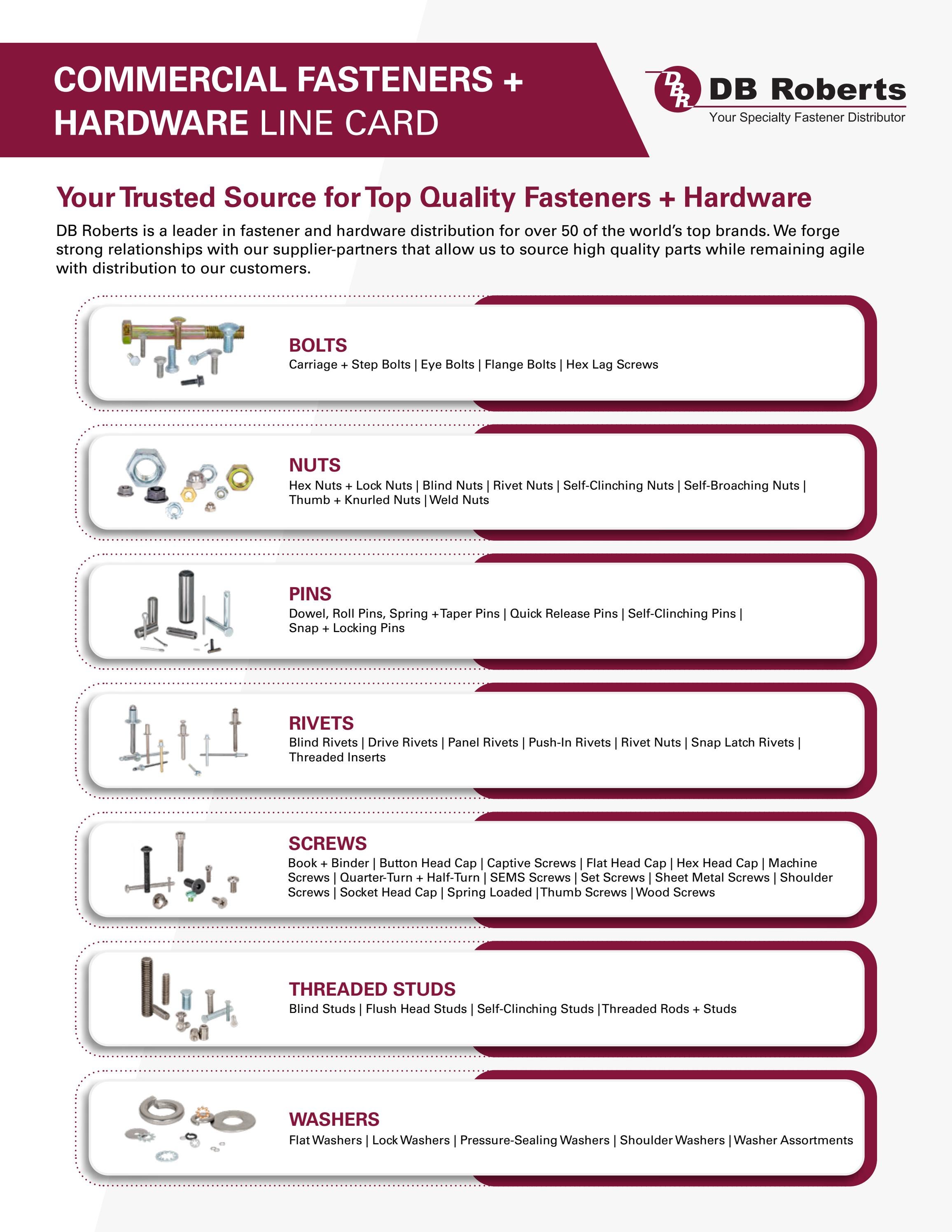 DB Roberts Commercial Hardware Line Card by DACmarketing - Issuu