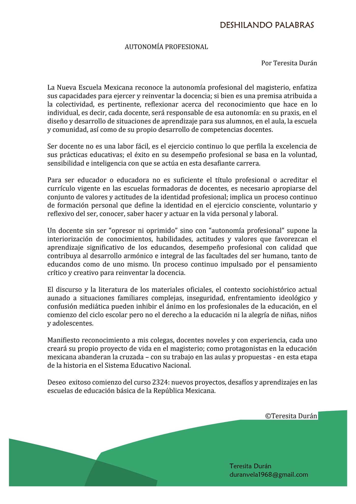 Autonomía profesional by duranvela - Issuu