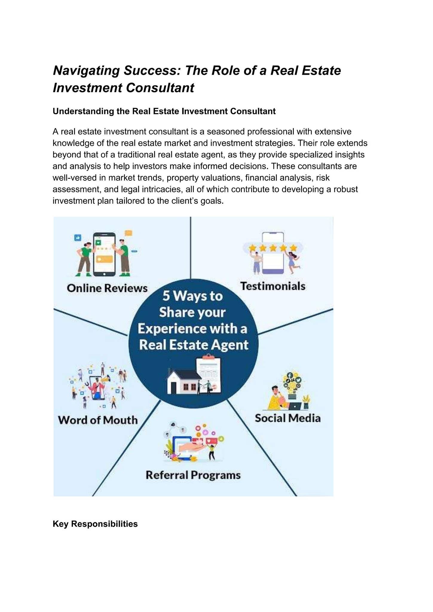 The Role of a Real Estate Investment Consultant by Joseph Haymore - Issuu