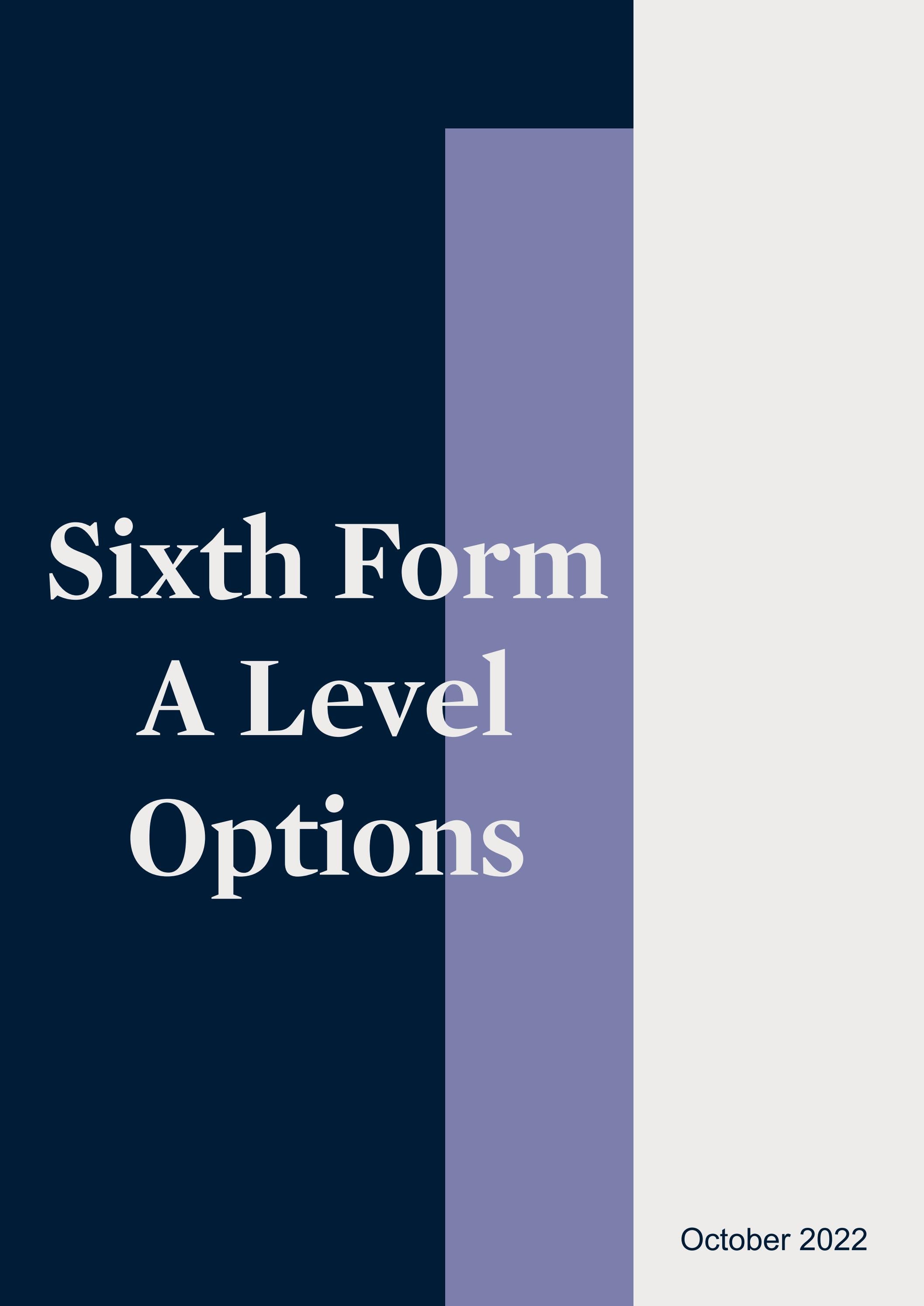 Sixth Form A Level Options by habselstreeschools - Issuu
