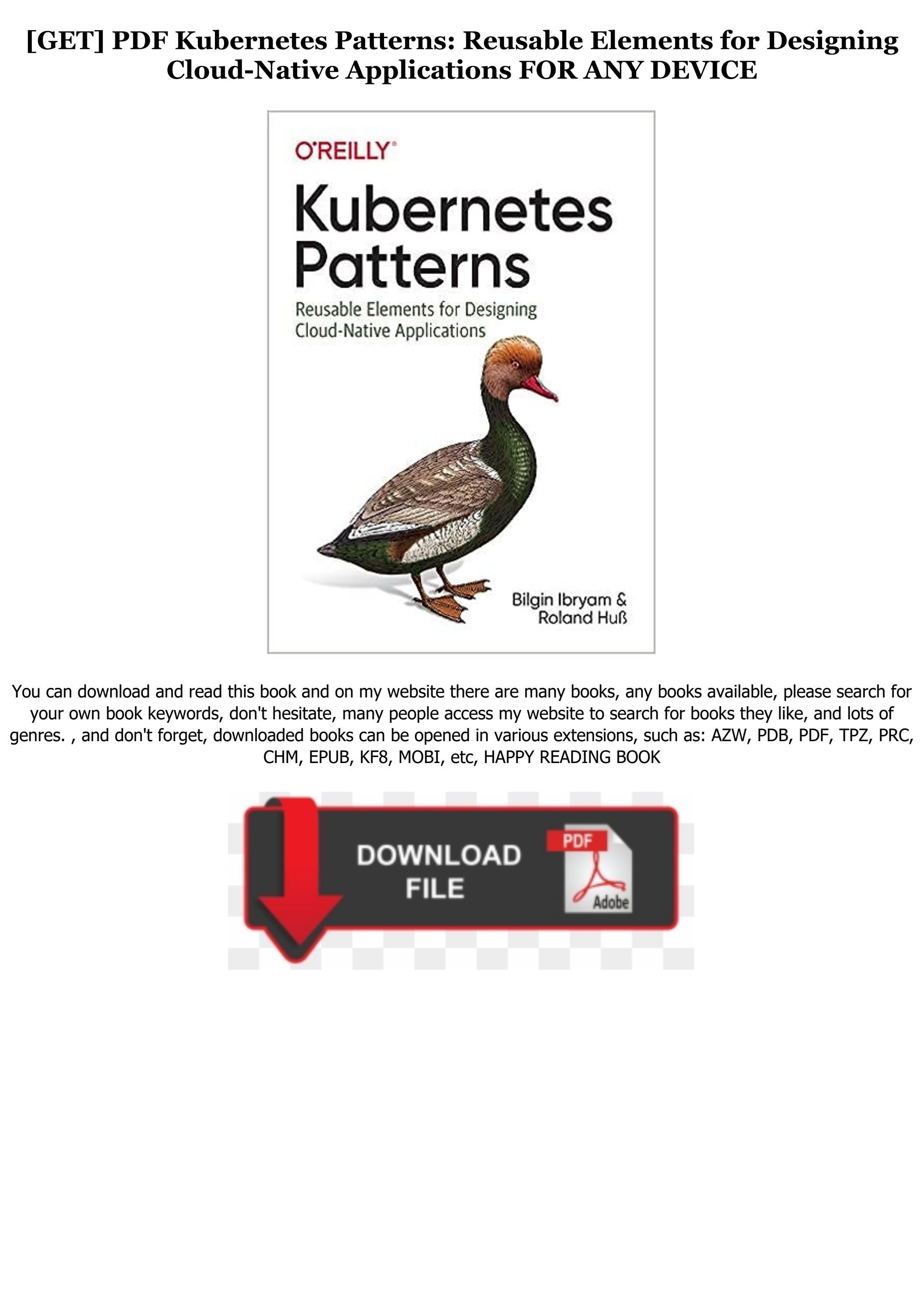 Download\Read Kubernetes Patterns: Reusable Elements for Designing ... Download\Read Kubernetes Patterns: Reusable Elements for Designing ...