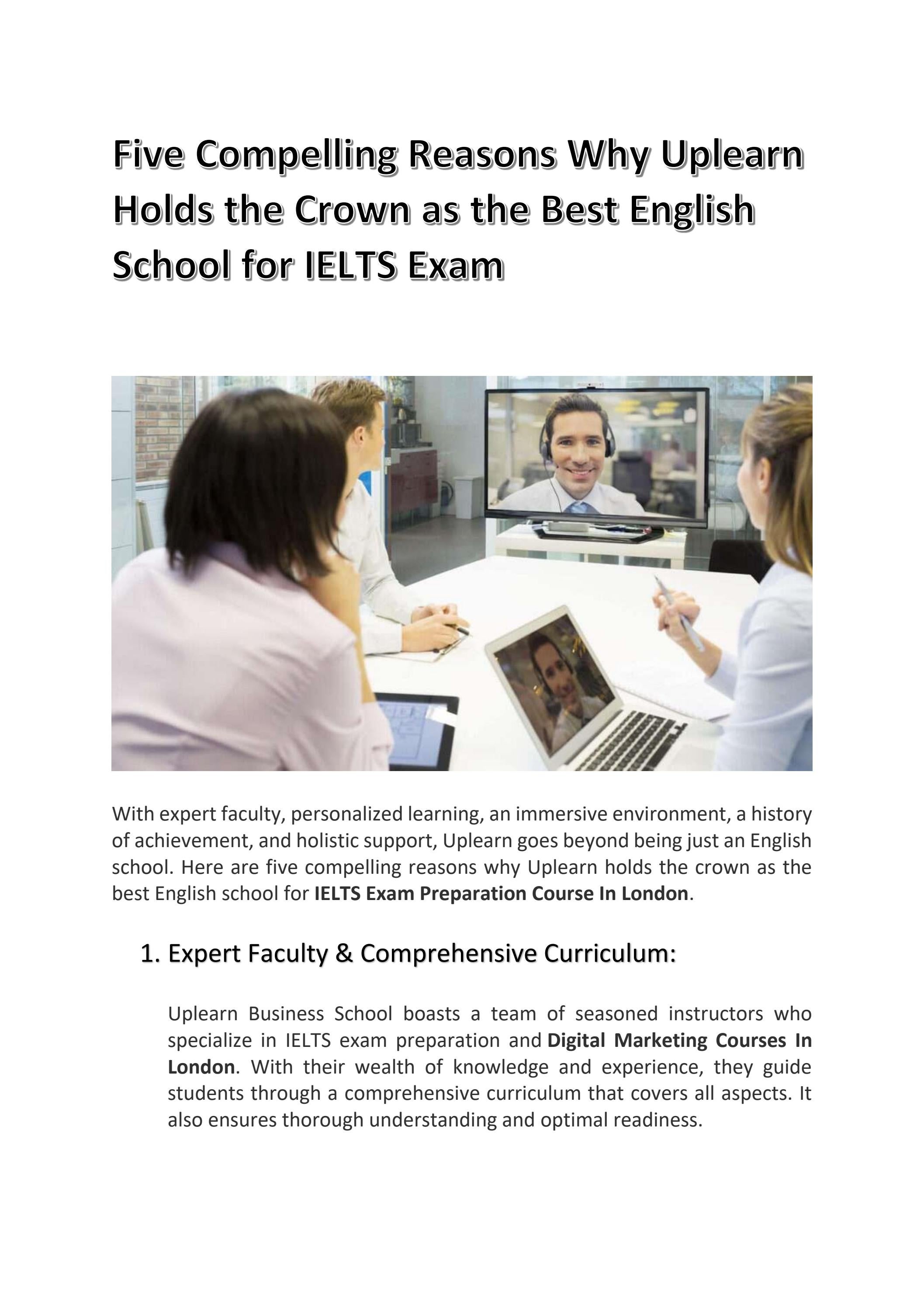 Five Compelling Reasons Why Uplearn Holds the Crown as the Best English ...