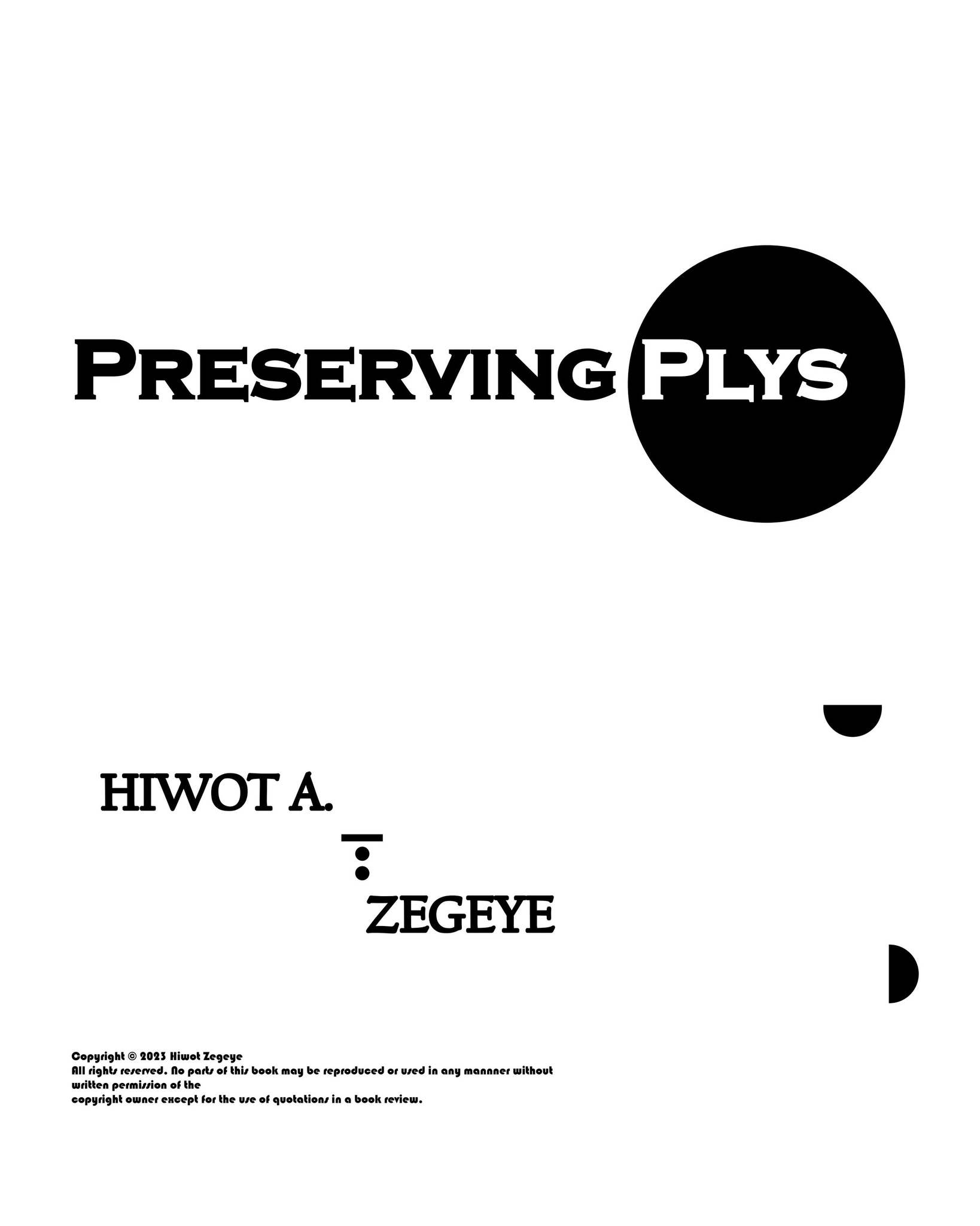 GT23 - Hiwot Zegeye - Preserving Plys by SCI-Arc - Issuu