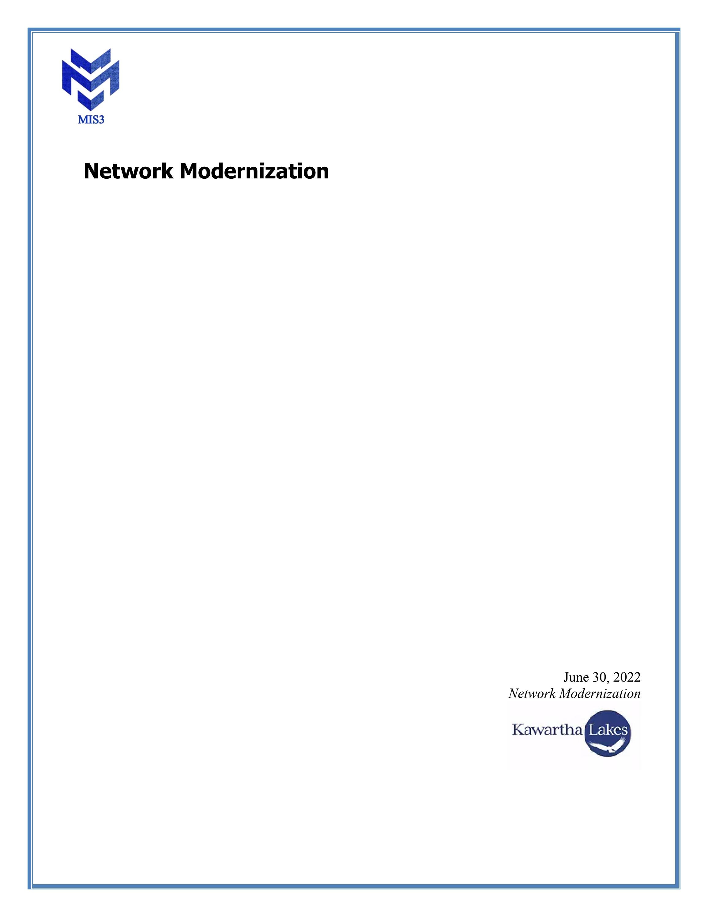 Network Modernization Report by kawarthalakes - Issuu