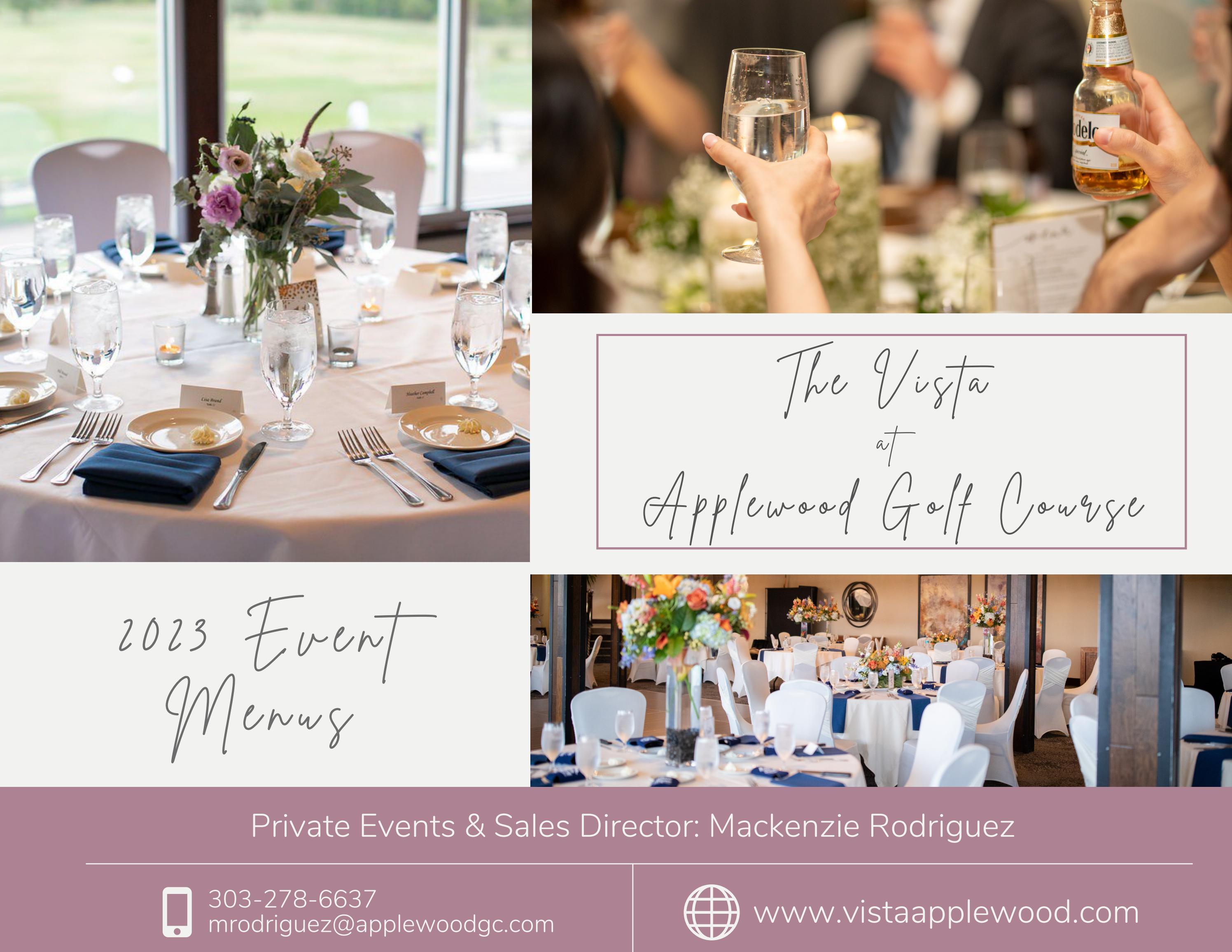 The Vista at Applewood Event Menu by thevistaatapplewoodevents - Issuu