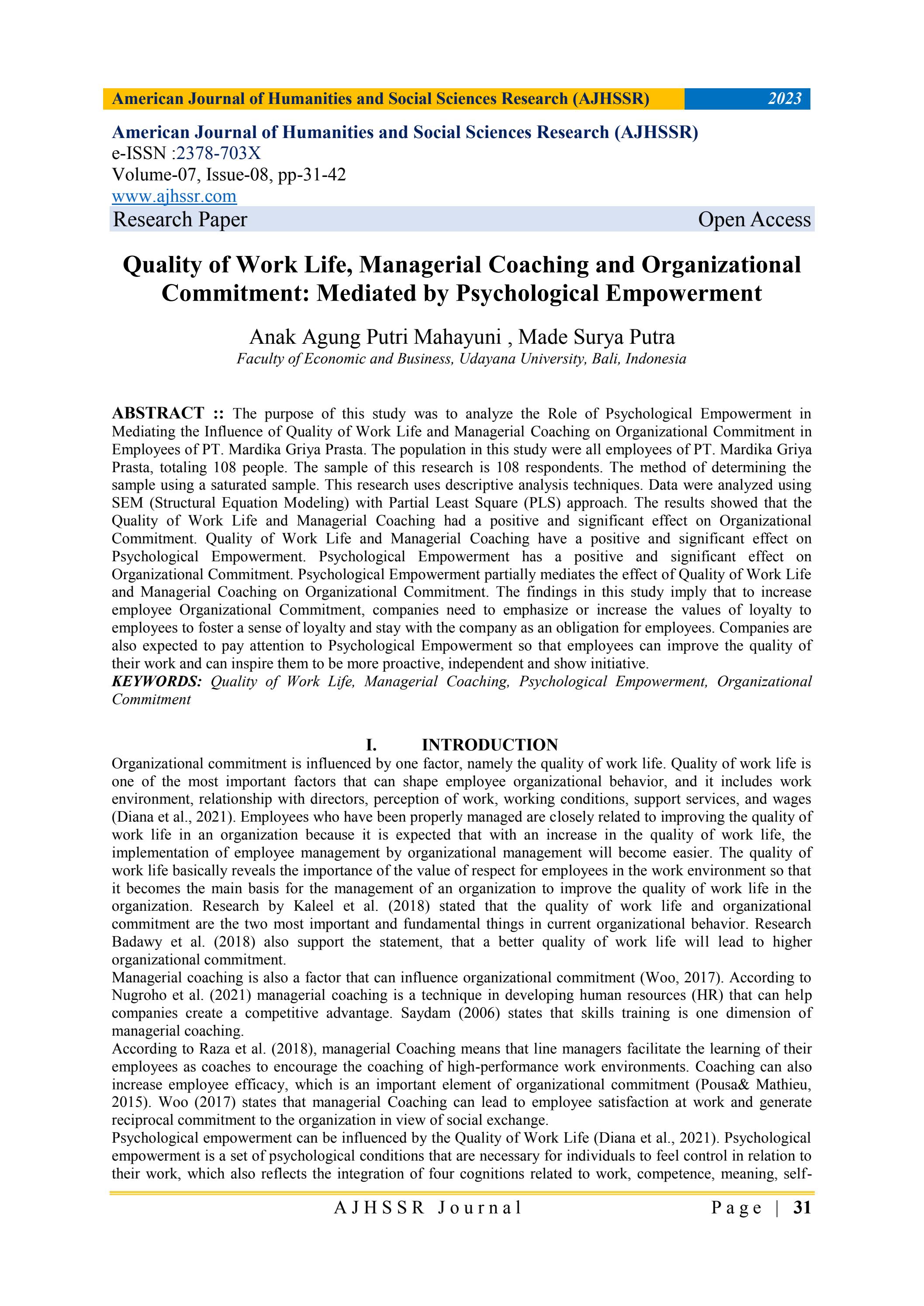 Commitment To Quality Work