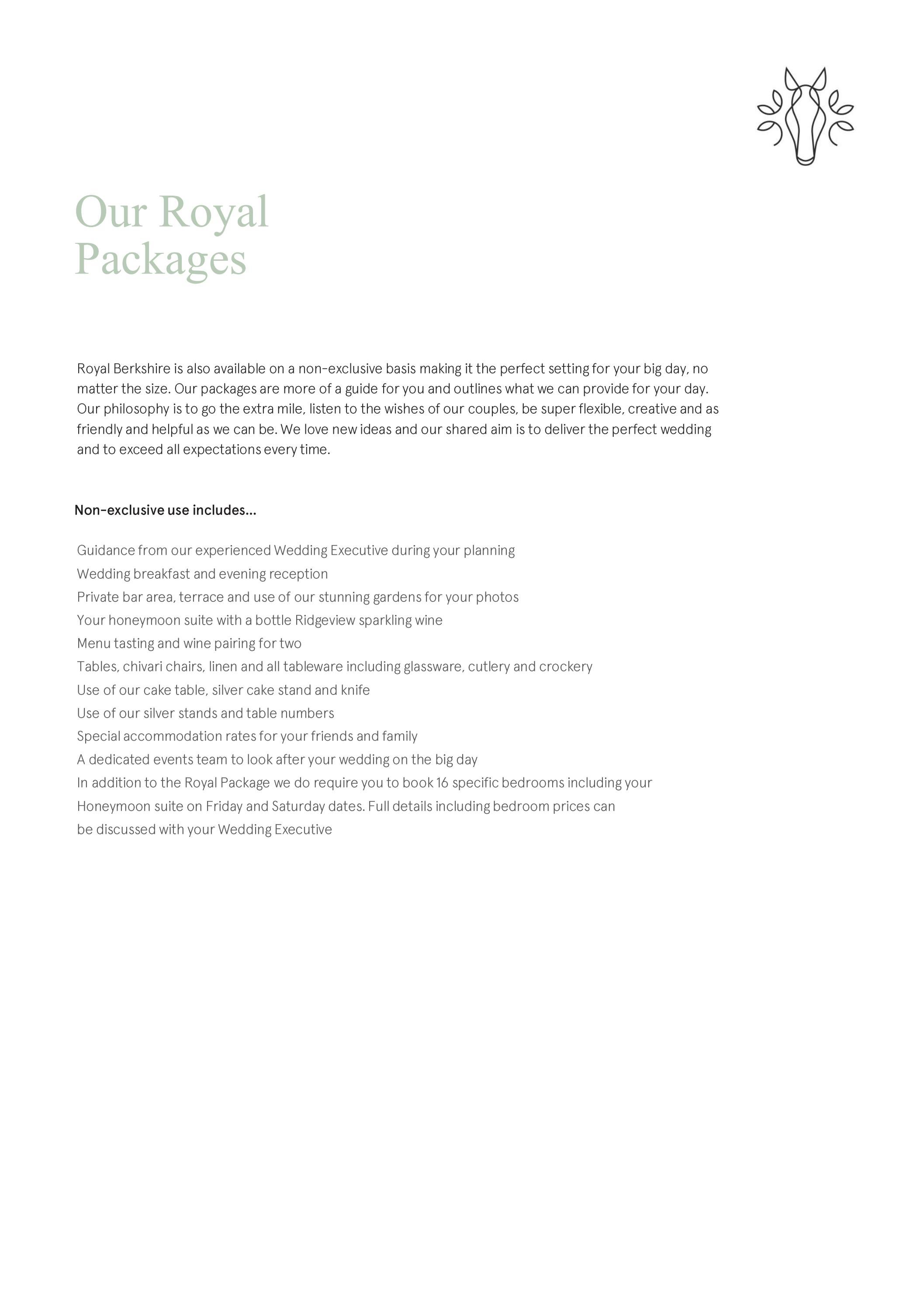 Royal Berkshire - Our Royal Packages by Exclusive Collection - Issuu