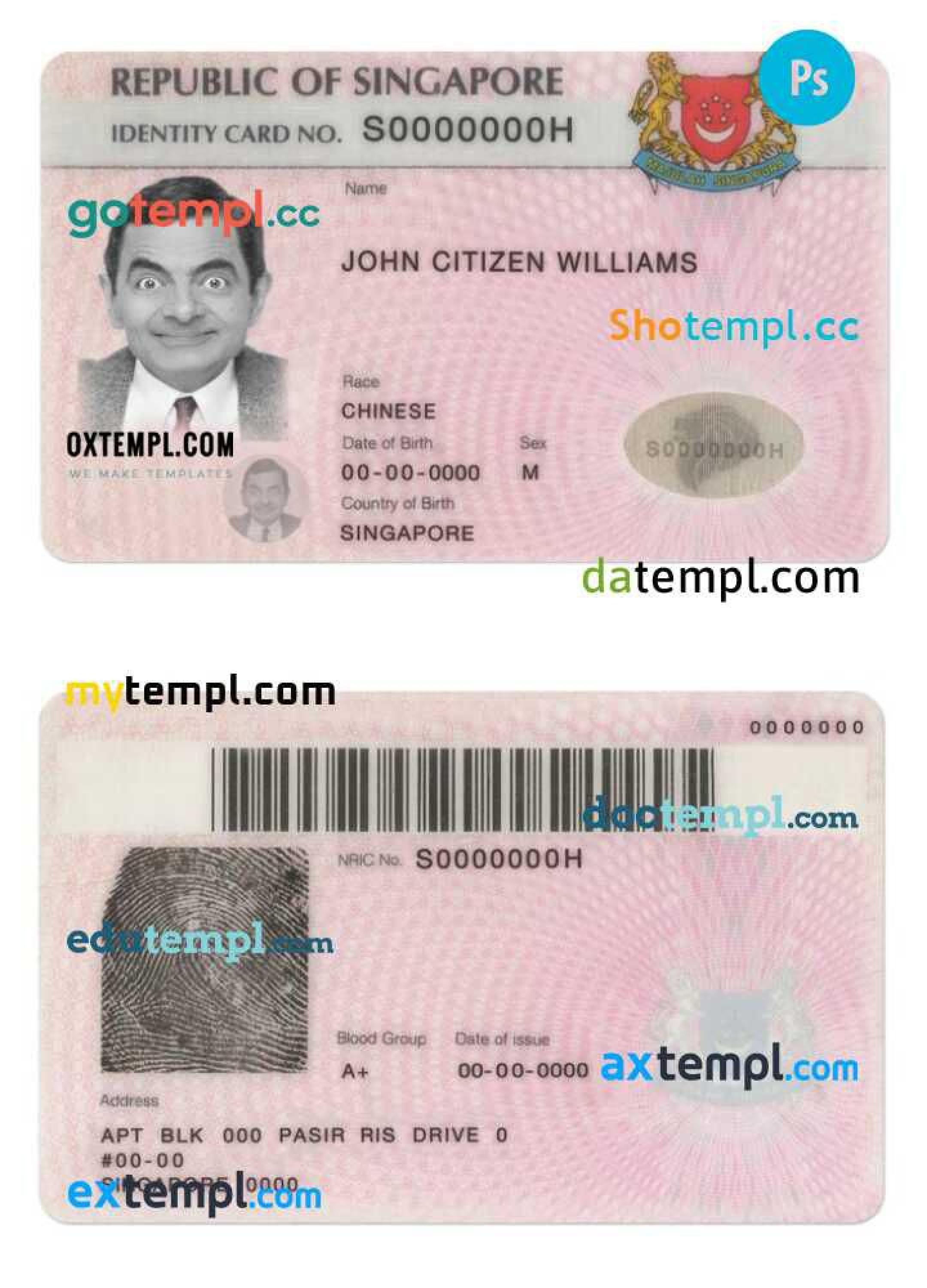 Singapore Identity Card PSD Template Completely Editable By Doctemplid singapore-identity-card-psd-template-completely-editable-by-doctemplid