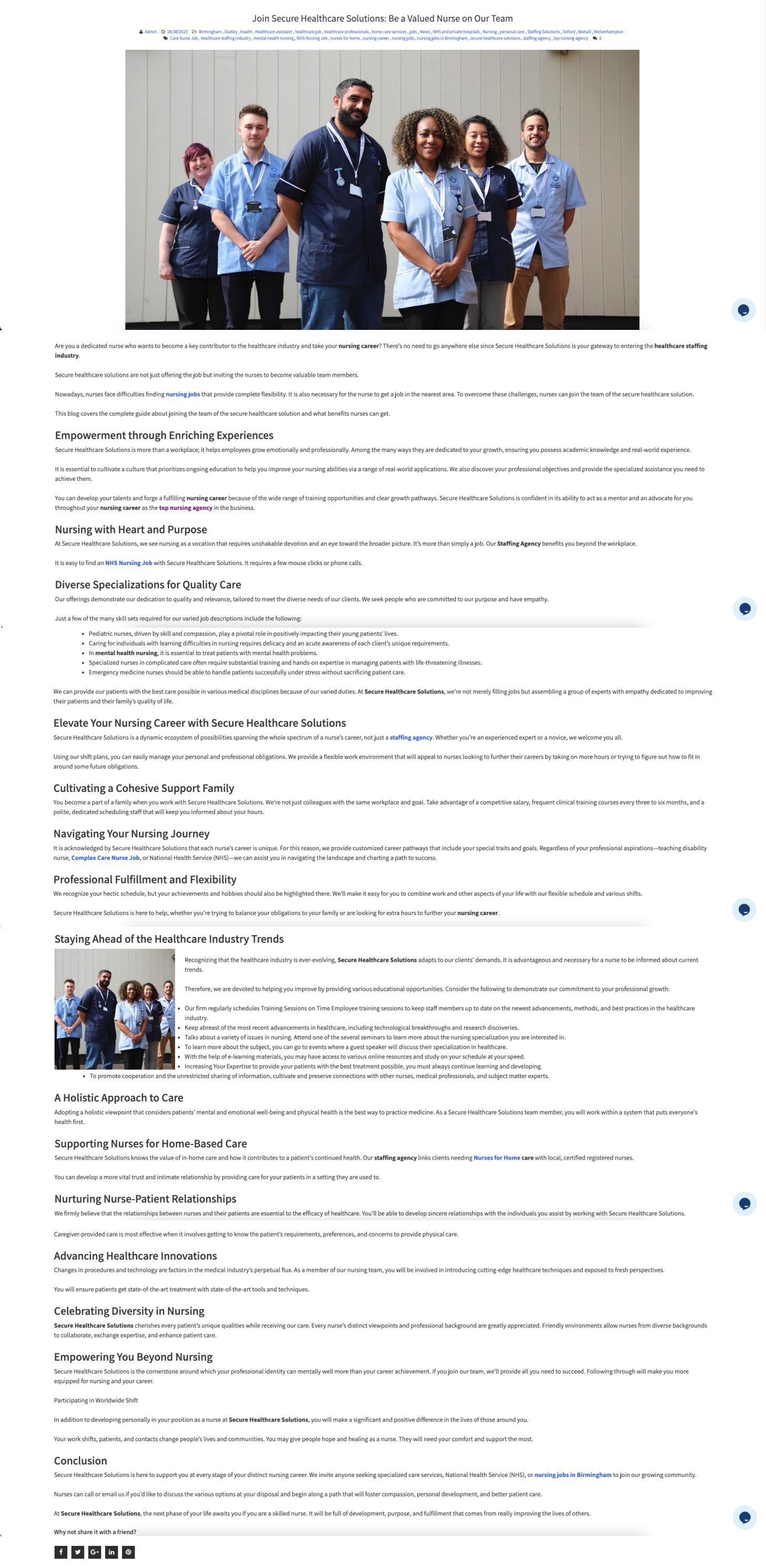 Join Secure Healthcare Solutions Empower Your Nursing Career By Secure