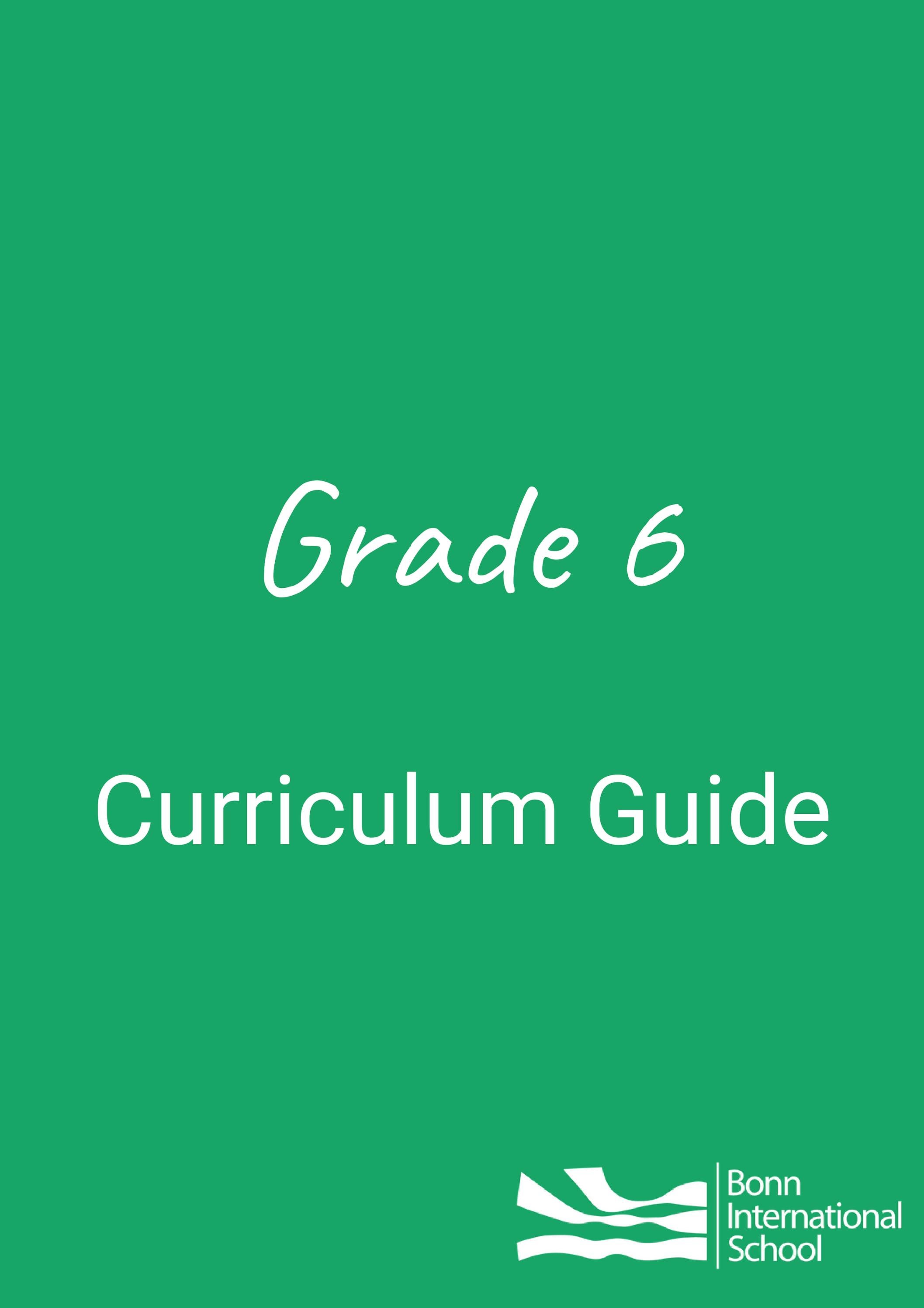 Grade 6 Curriculum by Bonn International School - Issuu