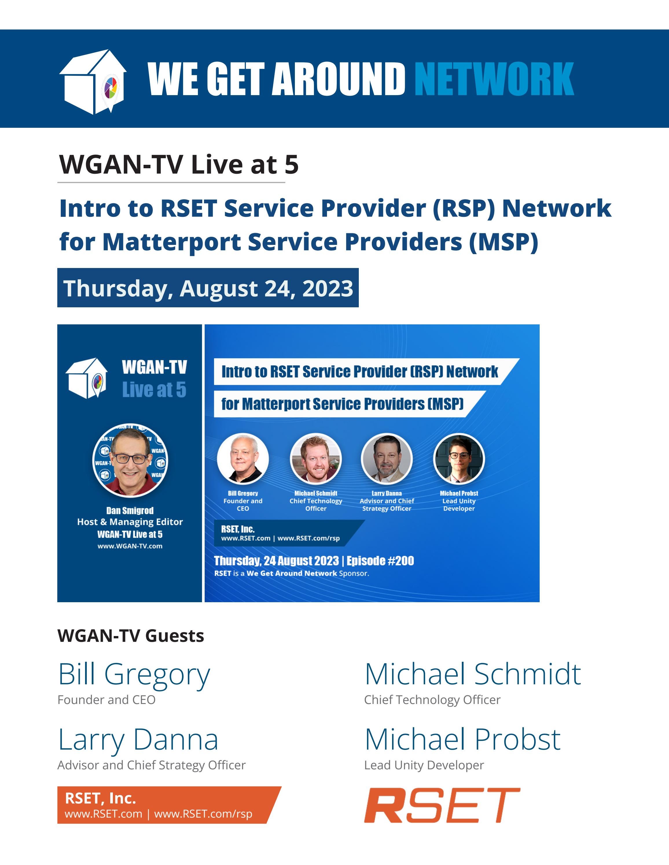 200-WGAN-TV | Intro to RSET Service Provider (RSP) Network for ...
