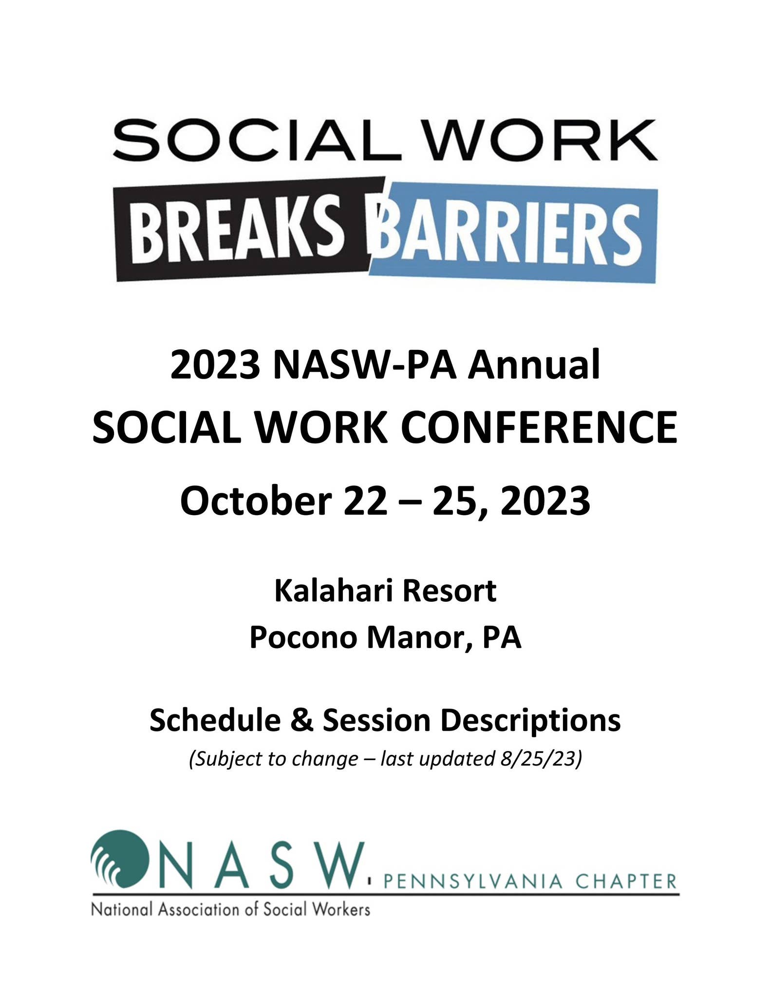 2023 NASW-PA Conference Schedule by naswpa - Issuu