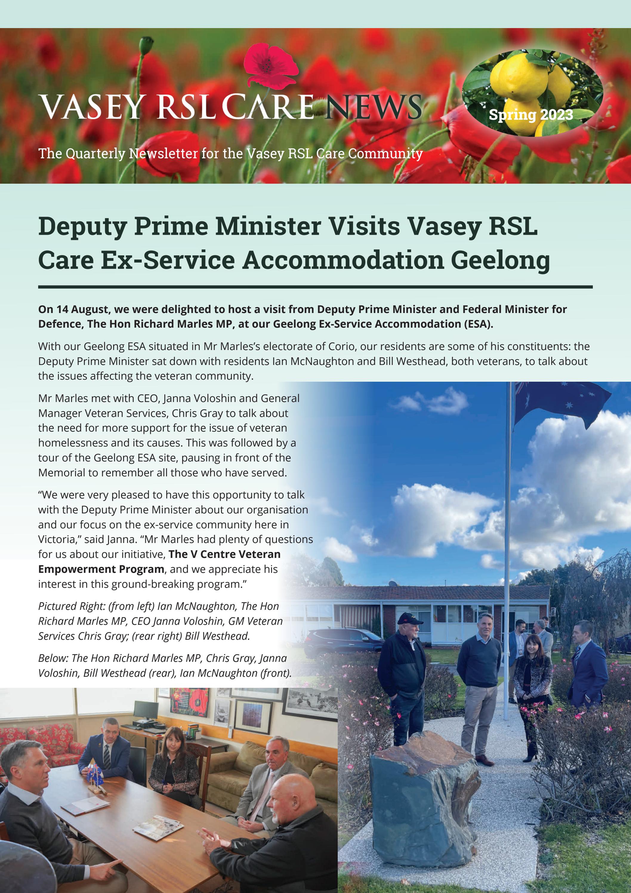 Vasey RSL Care News Spring23 by remagazines - Issuu