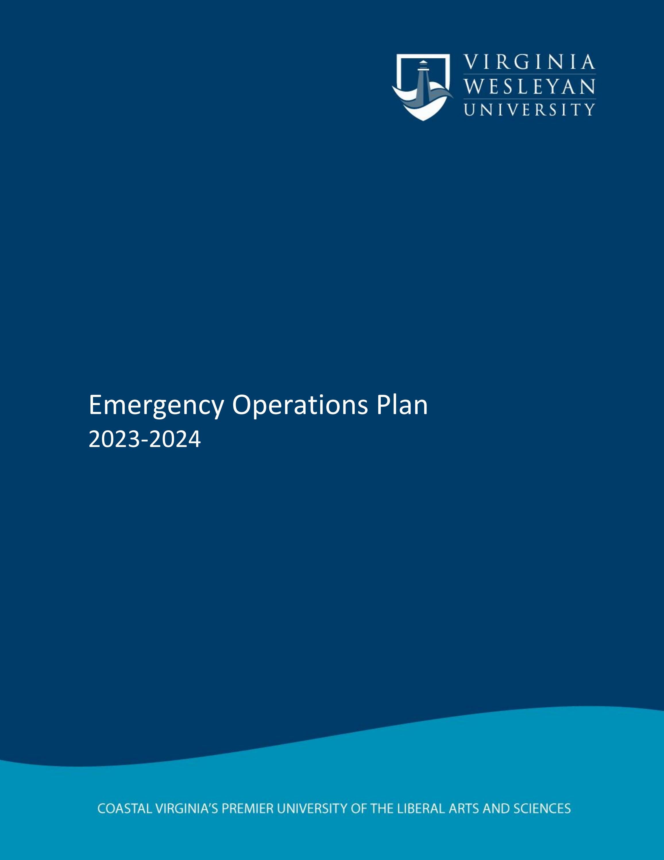 2023-2024 Emergency Operation Plan by Virginia Wesleyan University - Issuu