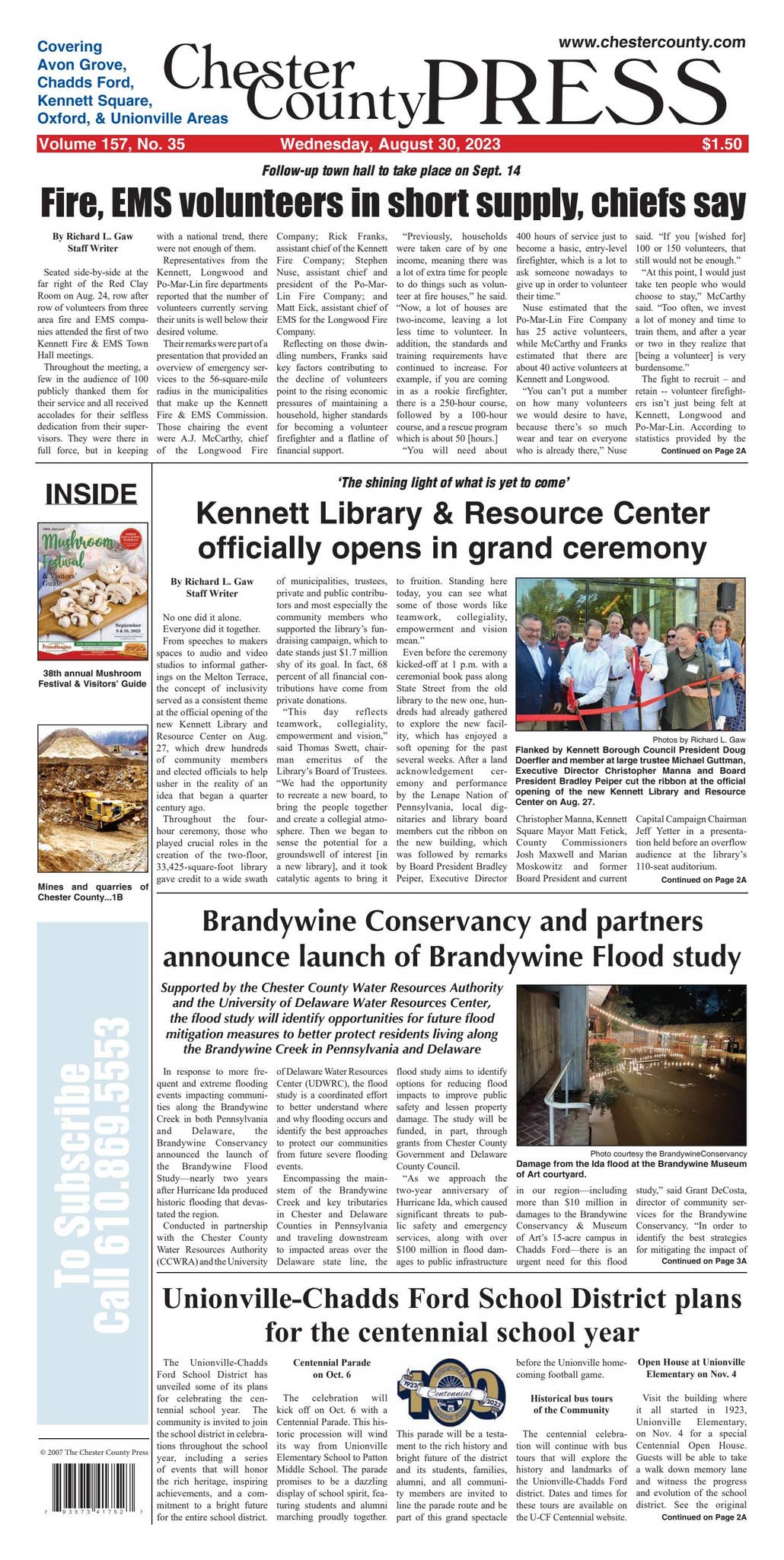 Chester County Press 08-30-2023 Edition by Ad Pro Inc. - Issuu
