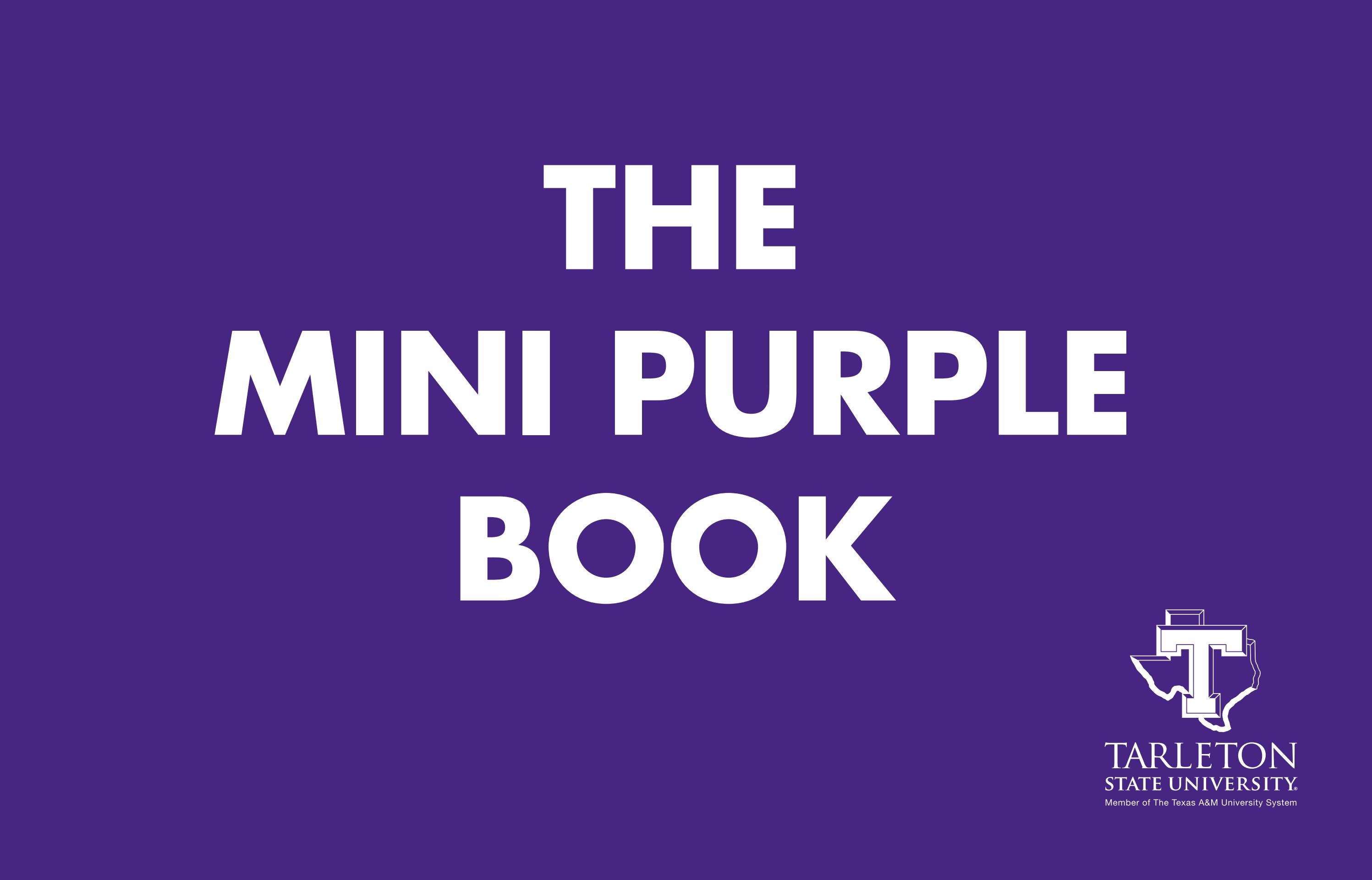 Tarleton State University Mini Purple Book by Tarleton State University ...