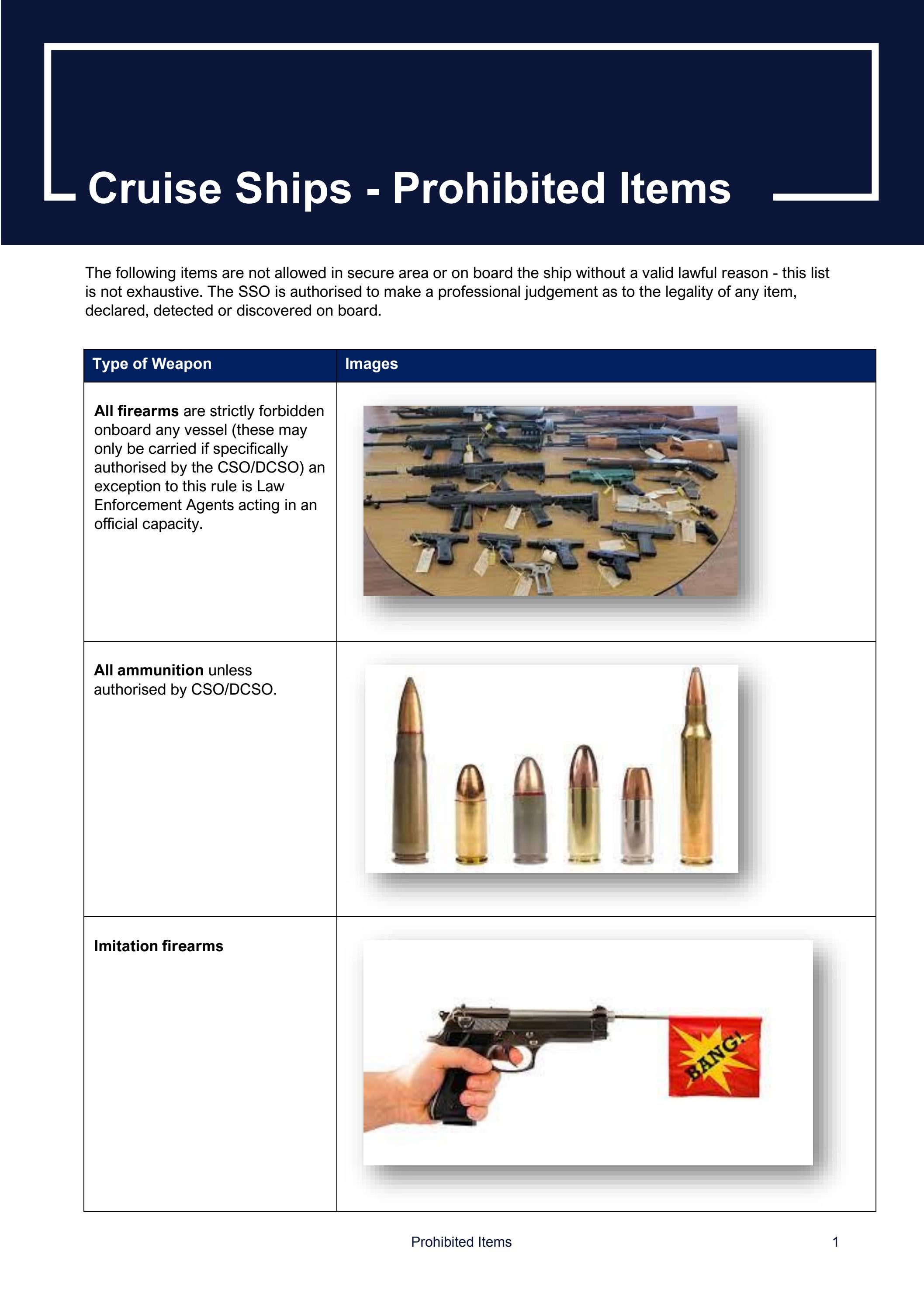 Dangerous and Prohibited Items by michellemartin2023 - Issuu