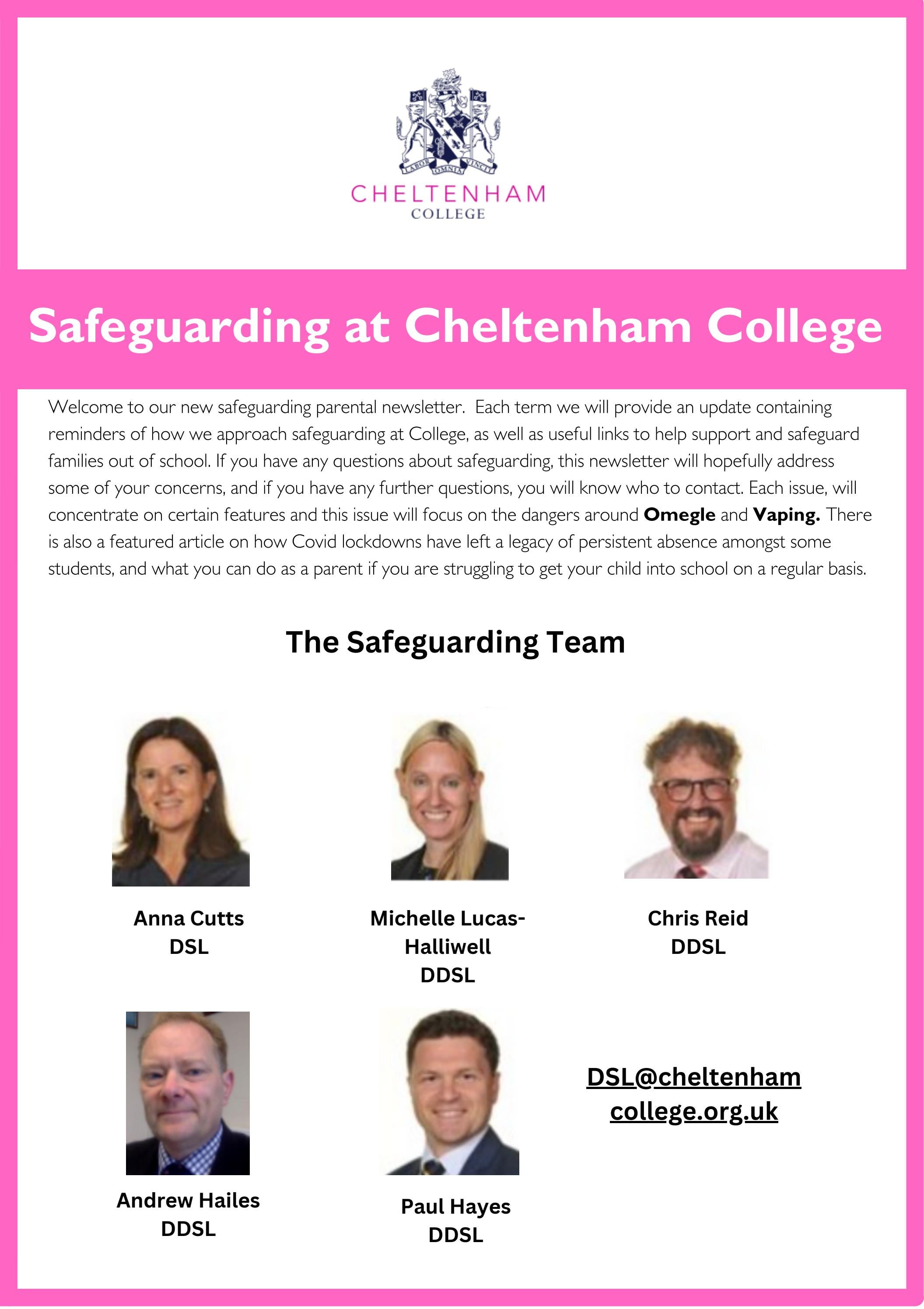 Safeguarding Newsletter 01 (Sept 2023) by Cheltenham College - Issuu