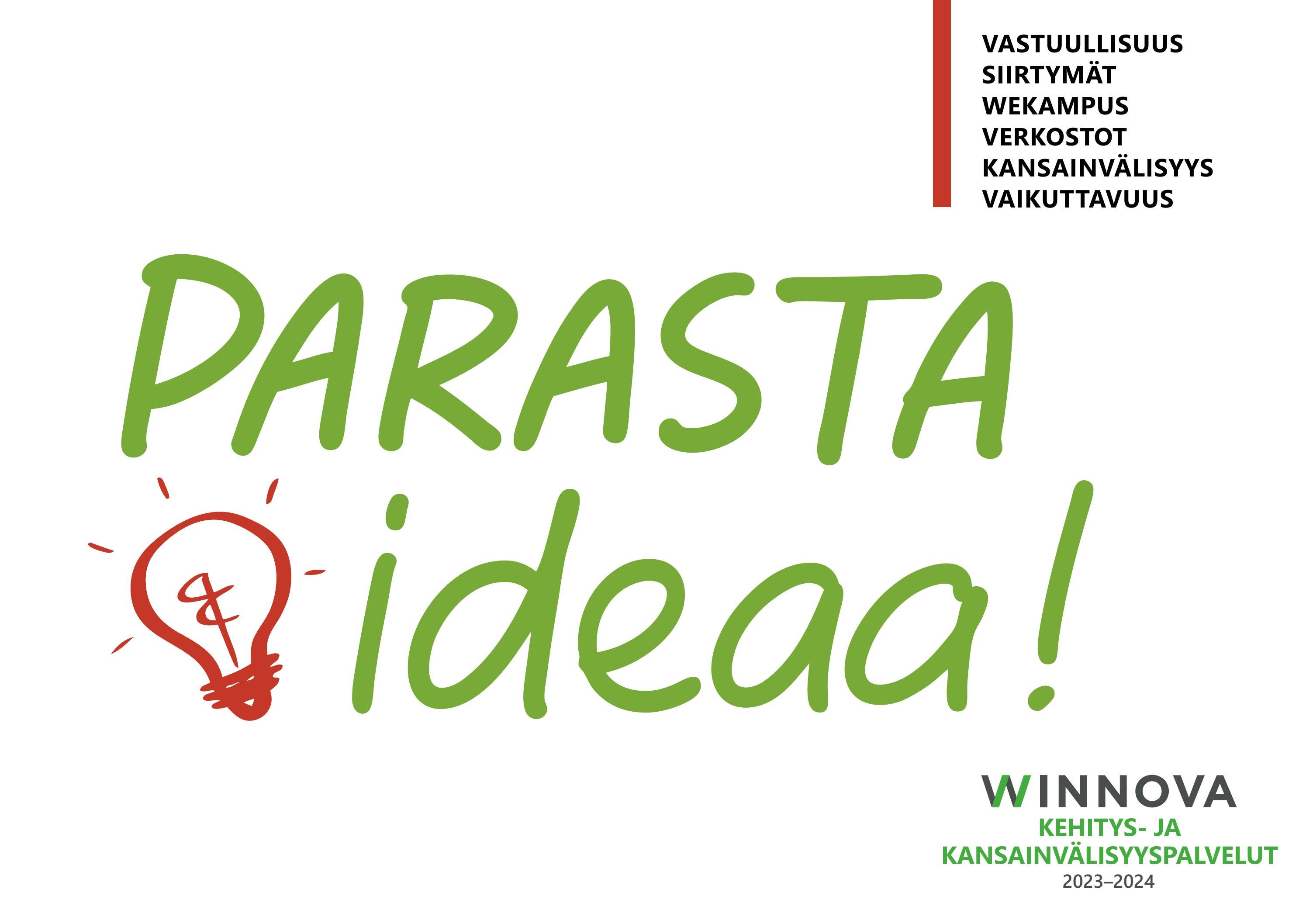 Parasta ideaa 2023 - WinNovan Kehitys- ja kansainvälisyyspalvelut by Länsirannikon Koulutus Oy ...