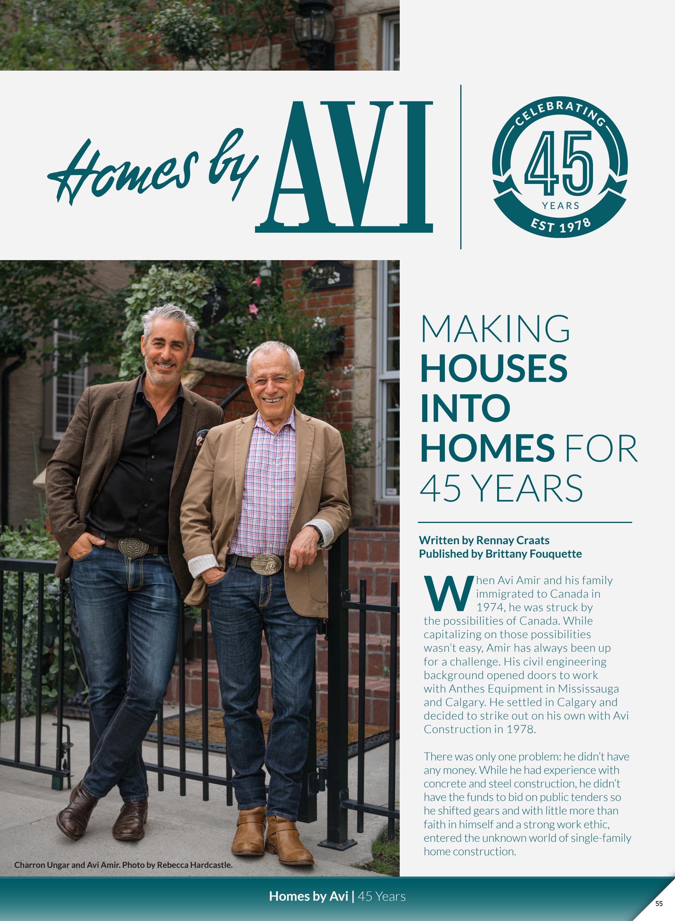 Homes by Avi - Celebrating 45 years by Business in Calgary - Issuu