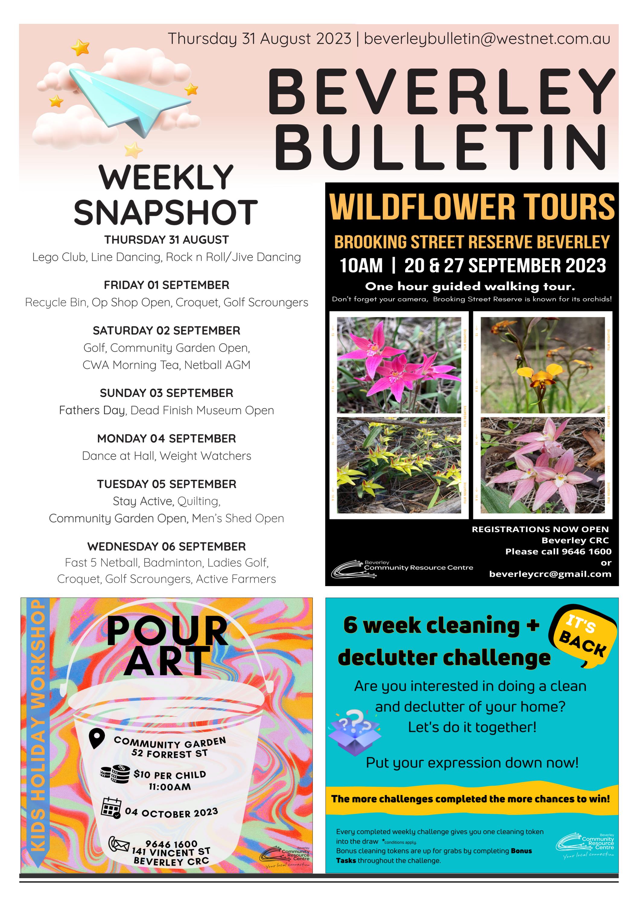 Beverley Bulletin Newsletter 31 August 2023 by BeverleyCRC - Issuu