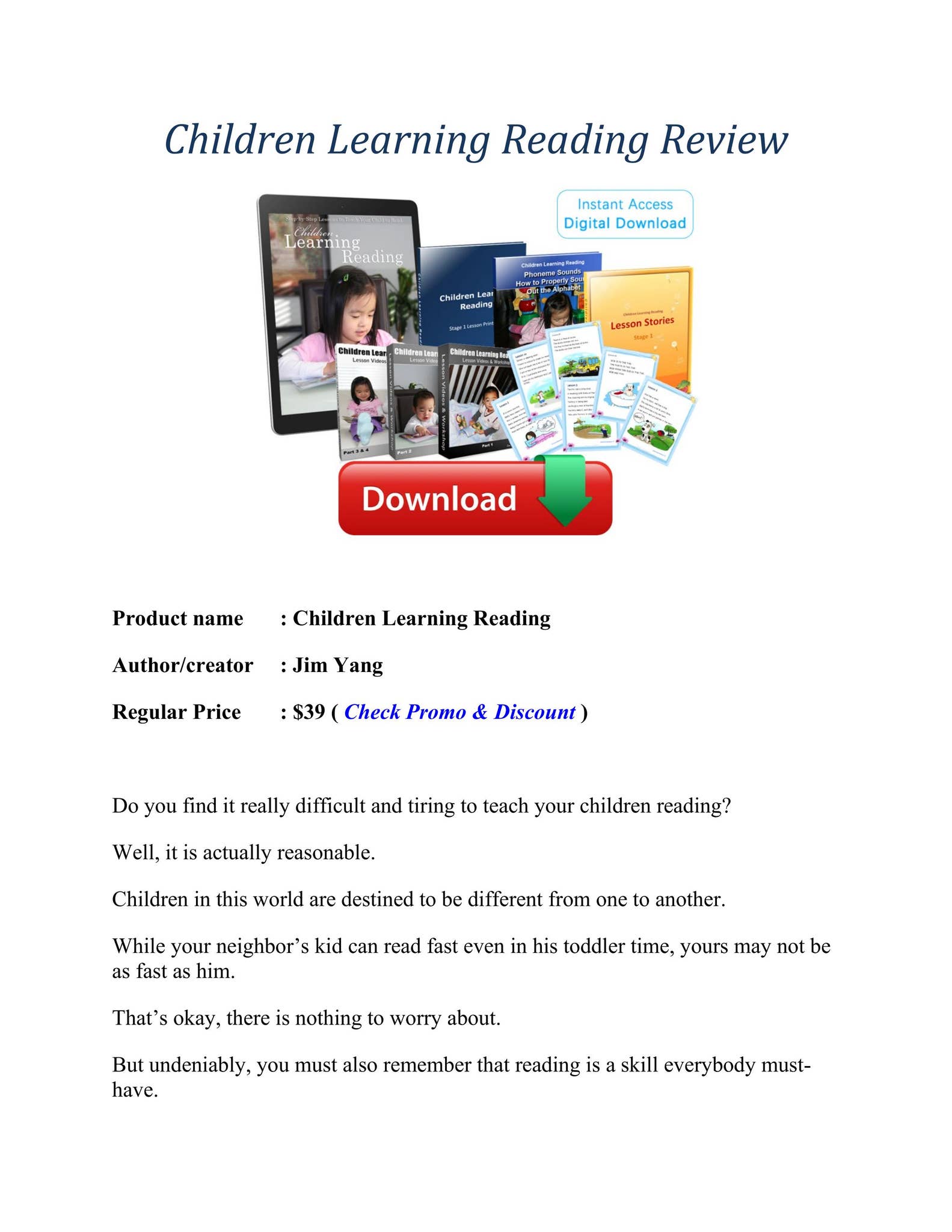 Children Learning Reading Review by Jim-Yang - Issuu