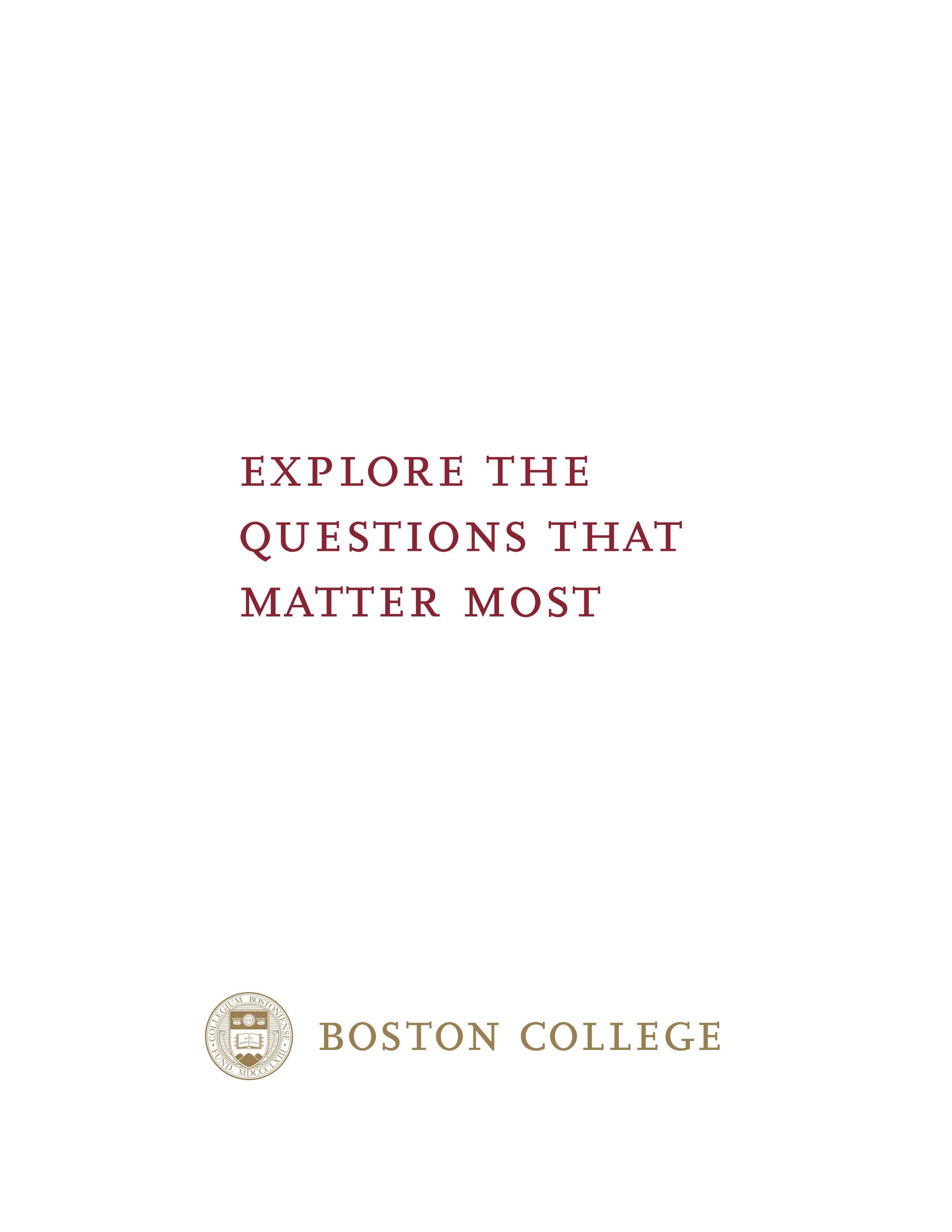 Boston College Undergraduate Admission Viewbook by Boston College - Issuu