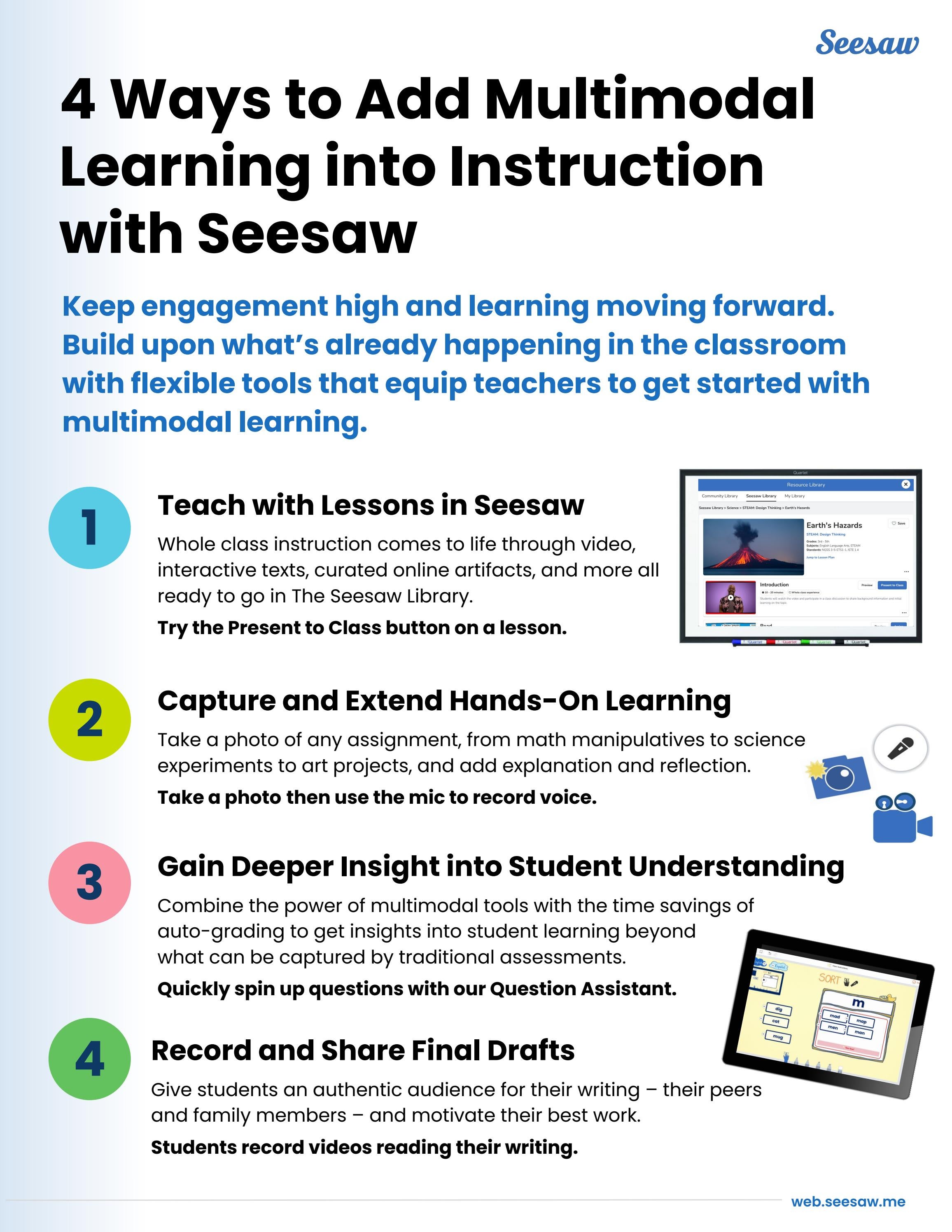 4 Ways to Add Multimodal Learning Into Instruction With Seesaw by ...
