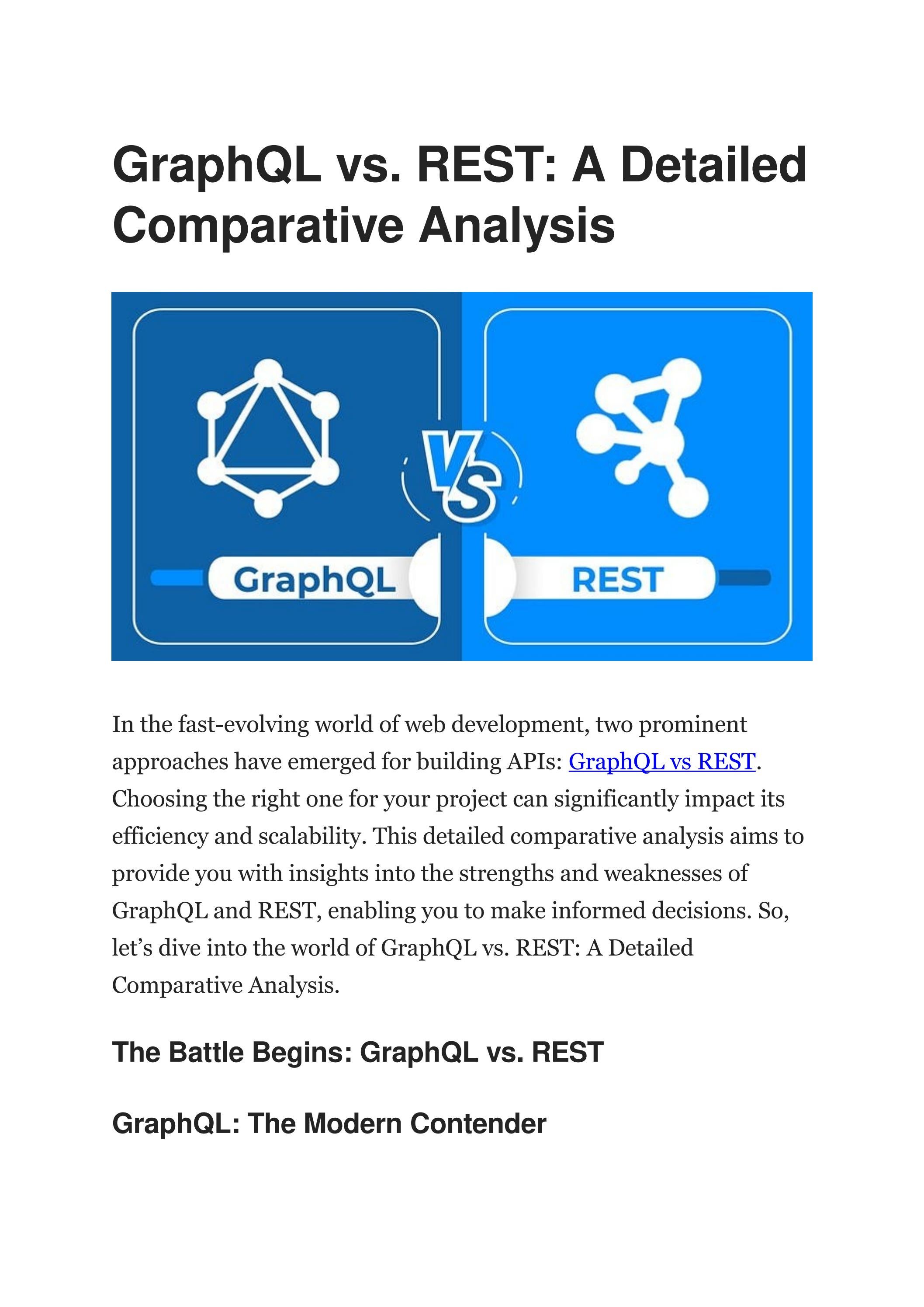Graphql Vs Rest A Detailed Comparative Analysis By Mobileliveca4 Issuu 