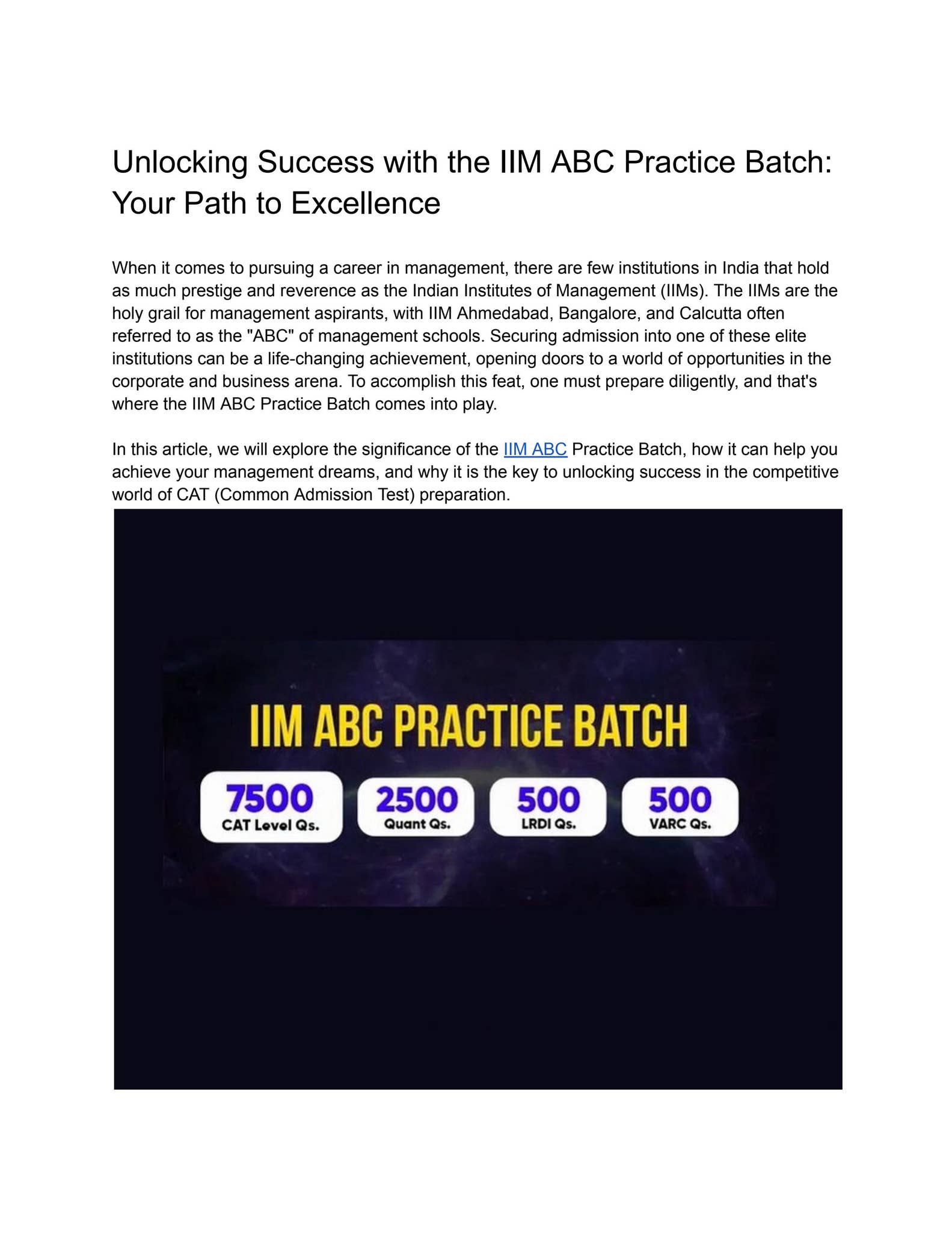 IIM ABC Practice Batch by iquantaedu - Issuu