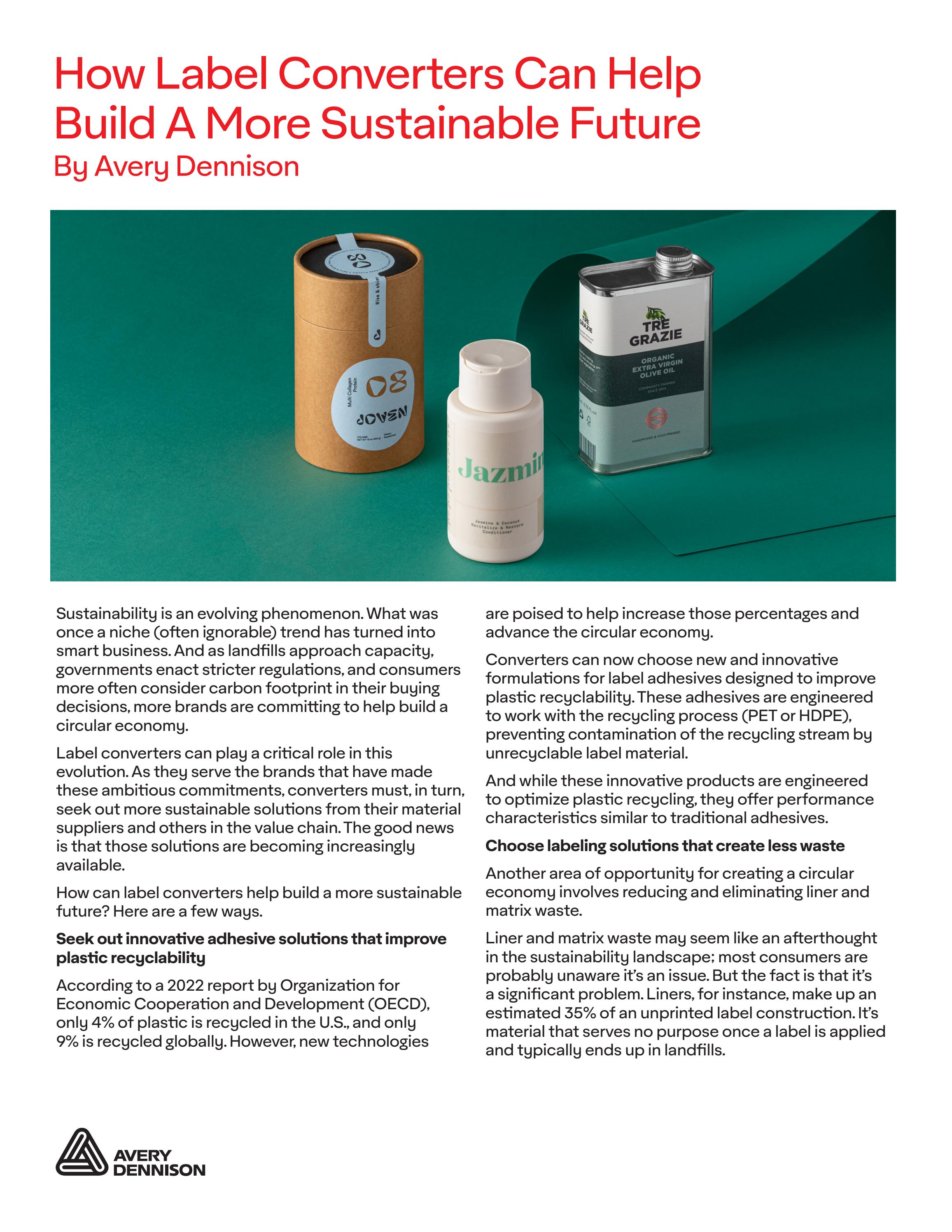 How Label Converters Can Help Build A More Sustainable Future by Avery ...