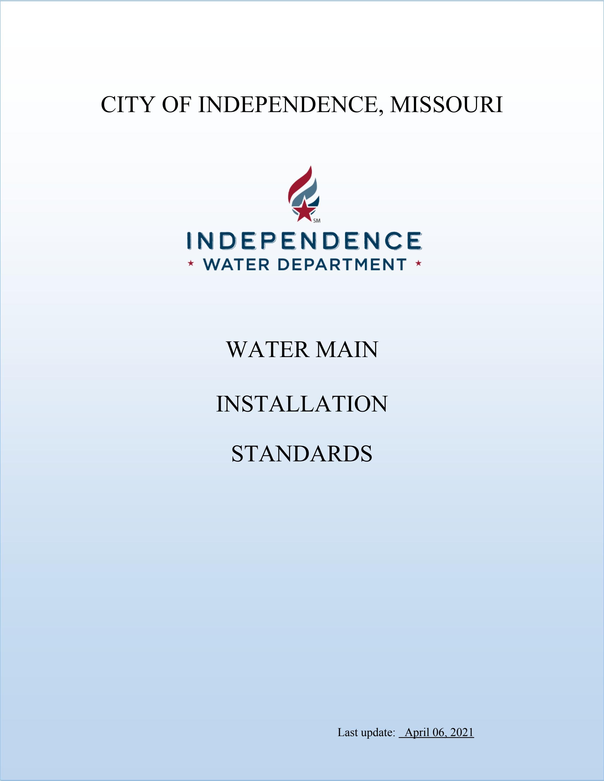 Water Main Installation Standards Book by cityofindepmo - Issuu