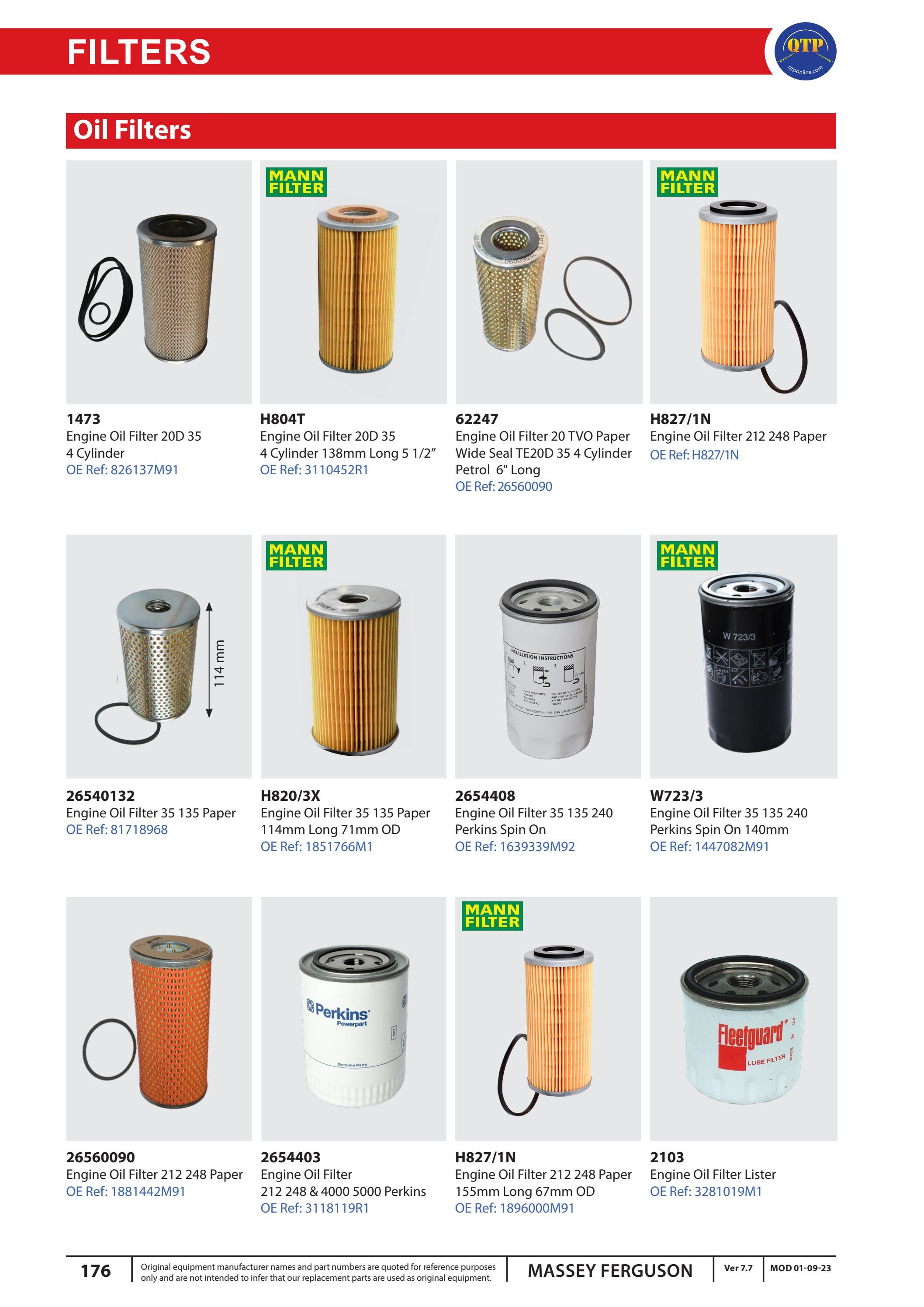 QTP Massey Ferguson Part Catalogue by Quality Tractor Parts - Issuu