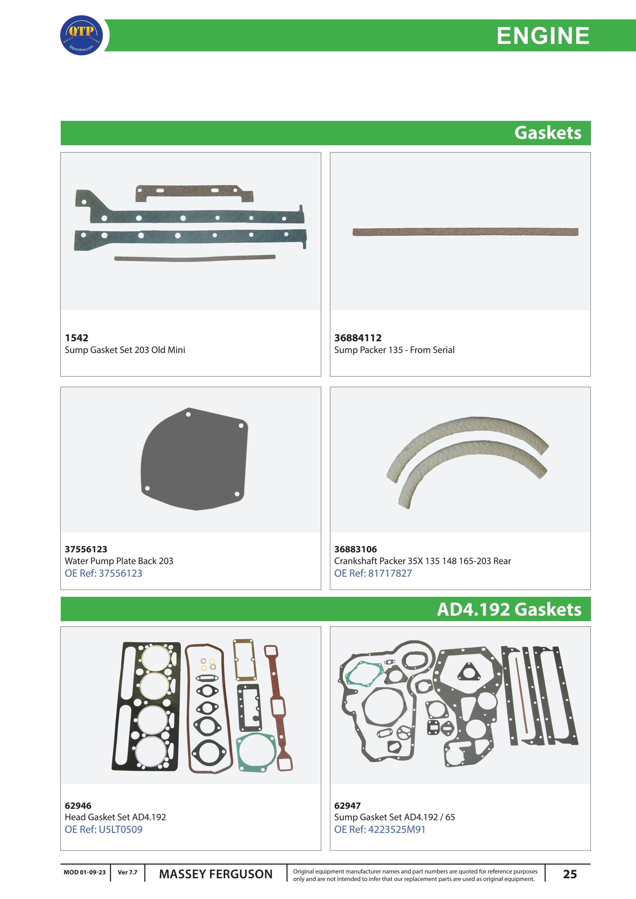 QTP Massey Ferguson Part Catalogue by Quality Tractor Parts - Issuu