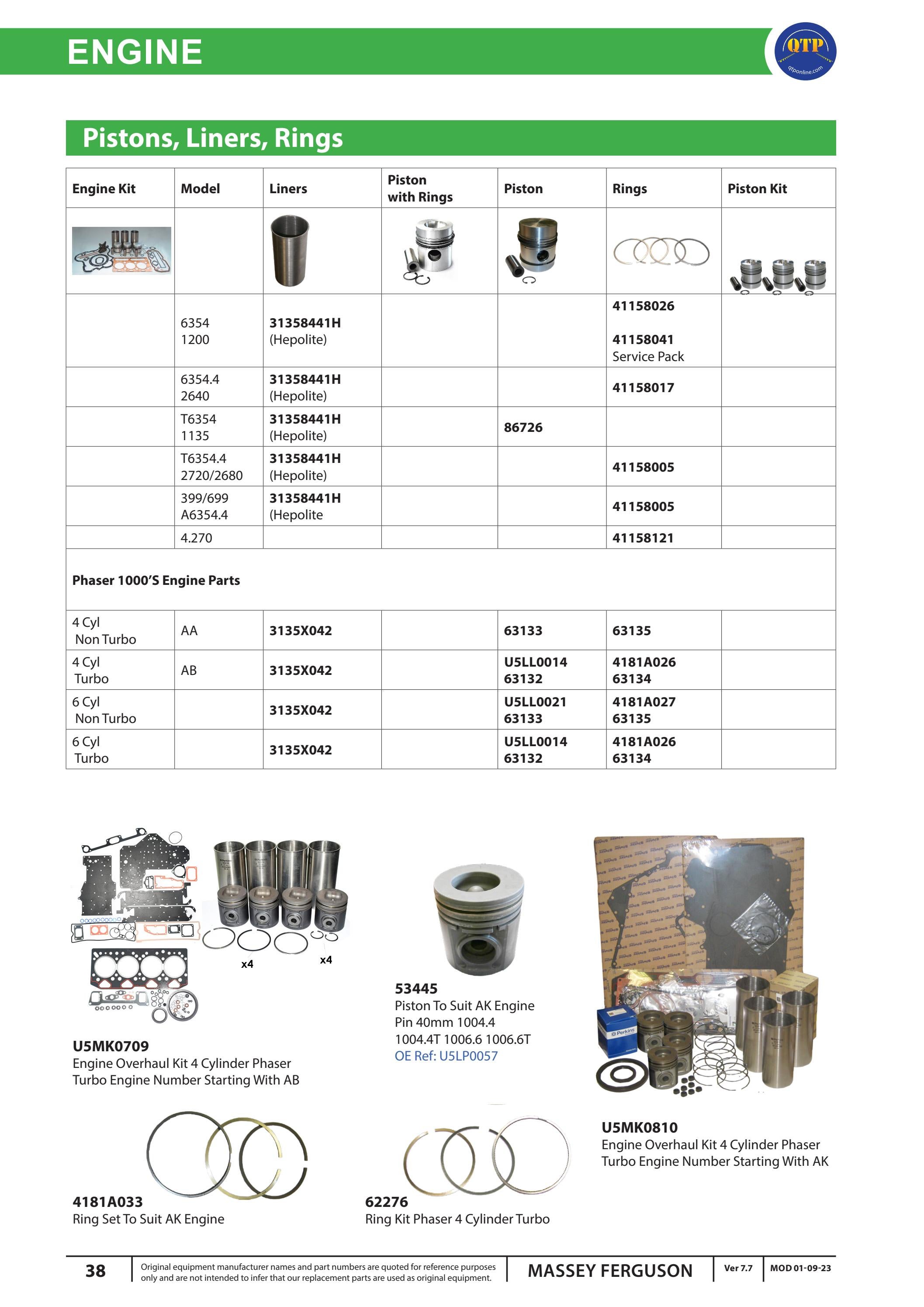 QTP Massey Ferguson Part Catalogue by Quality Tractor Parts - Issuu