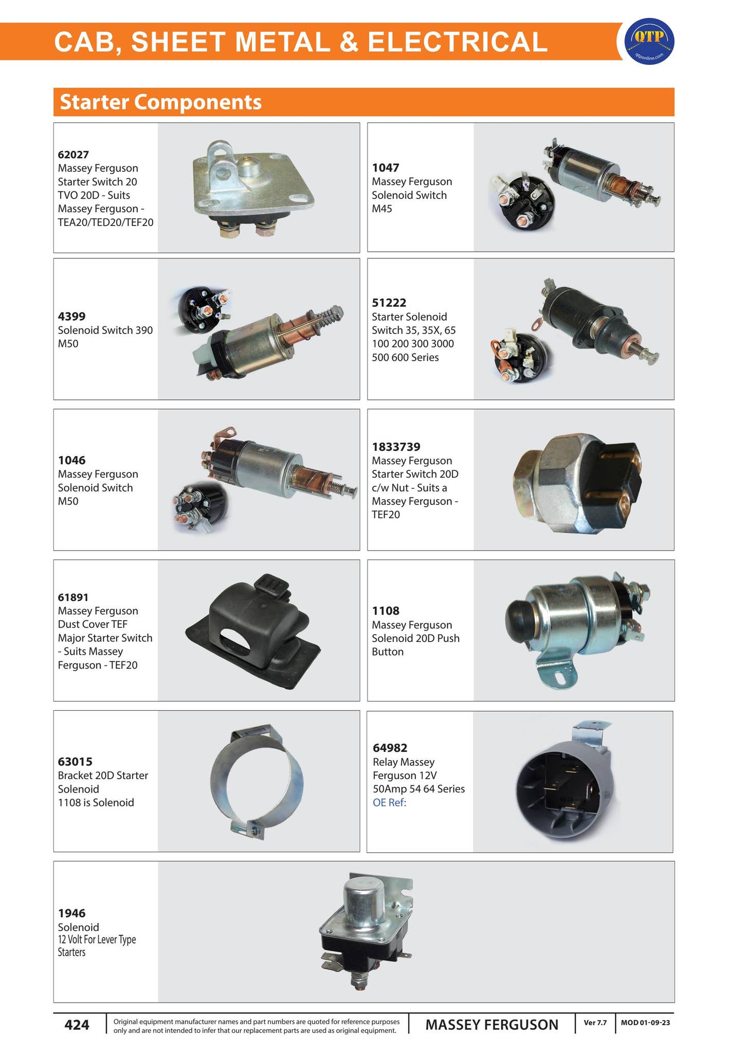 QTP Massey Ferguson Part Catalogue by Quality Tractor Parts - Issuu