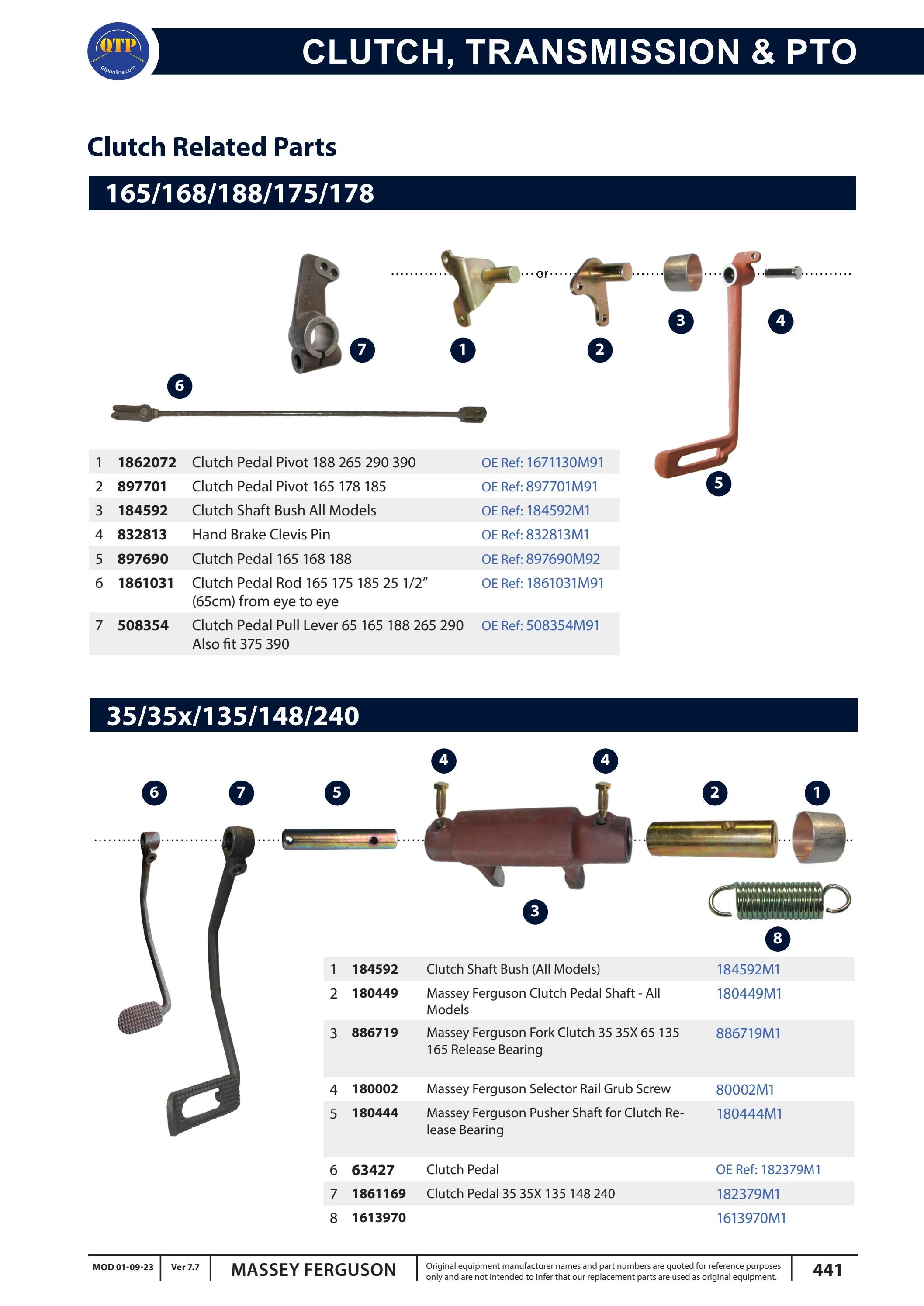 QTP Massey Ferguson Part Catalogue by Quality Tractor Parts - Issuu
