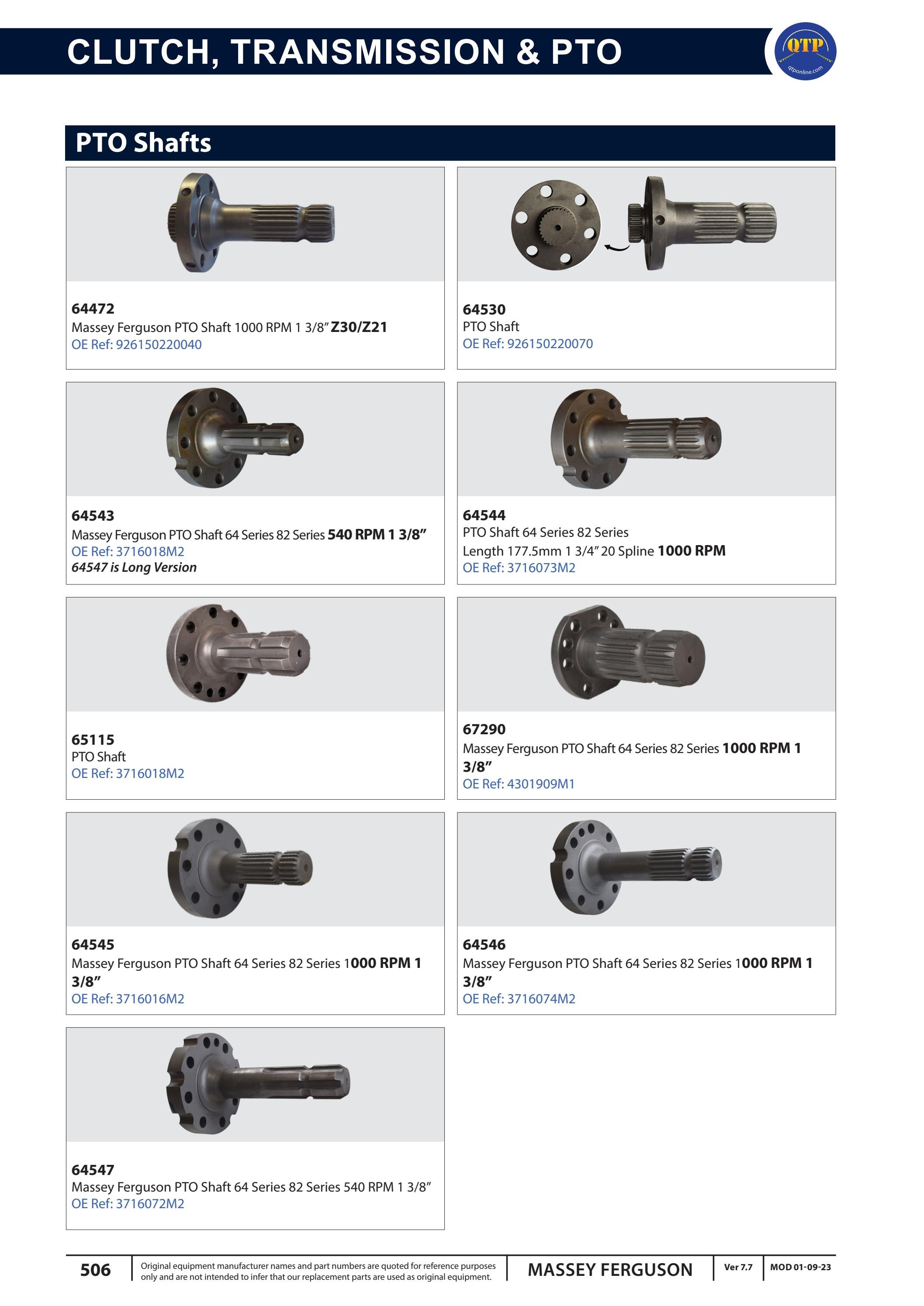 QTP Massey Ferguson Part Catalogue by Quality Tractor Parts - Issuu