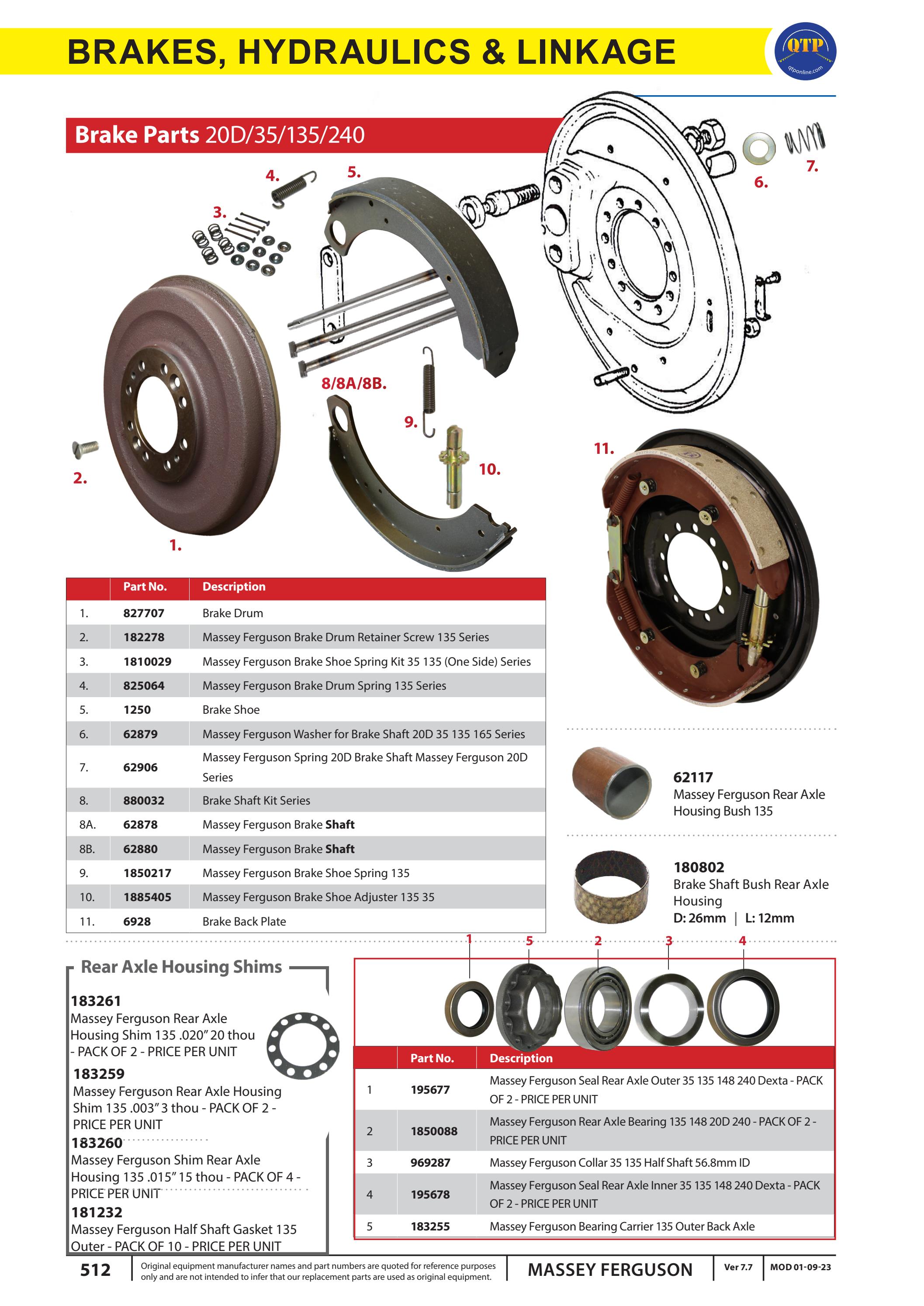 QTP Massey Ferguson Part Catalogue by Quality Tractor Parts - Issuu