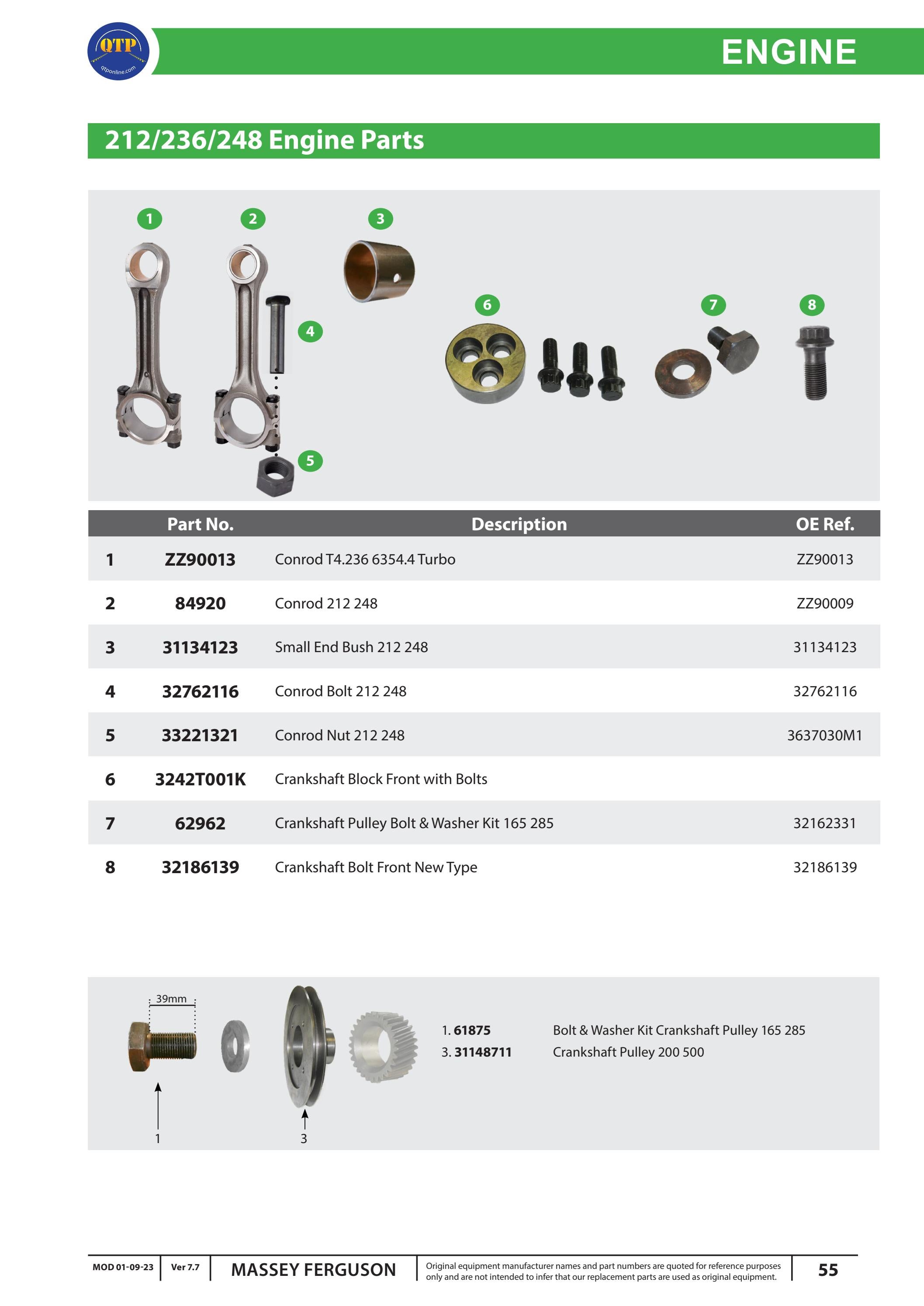 QTP Massey Ferguson Part Catalogue by Quality Tractor Parts - Issuu