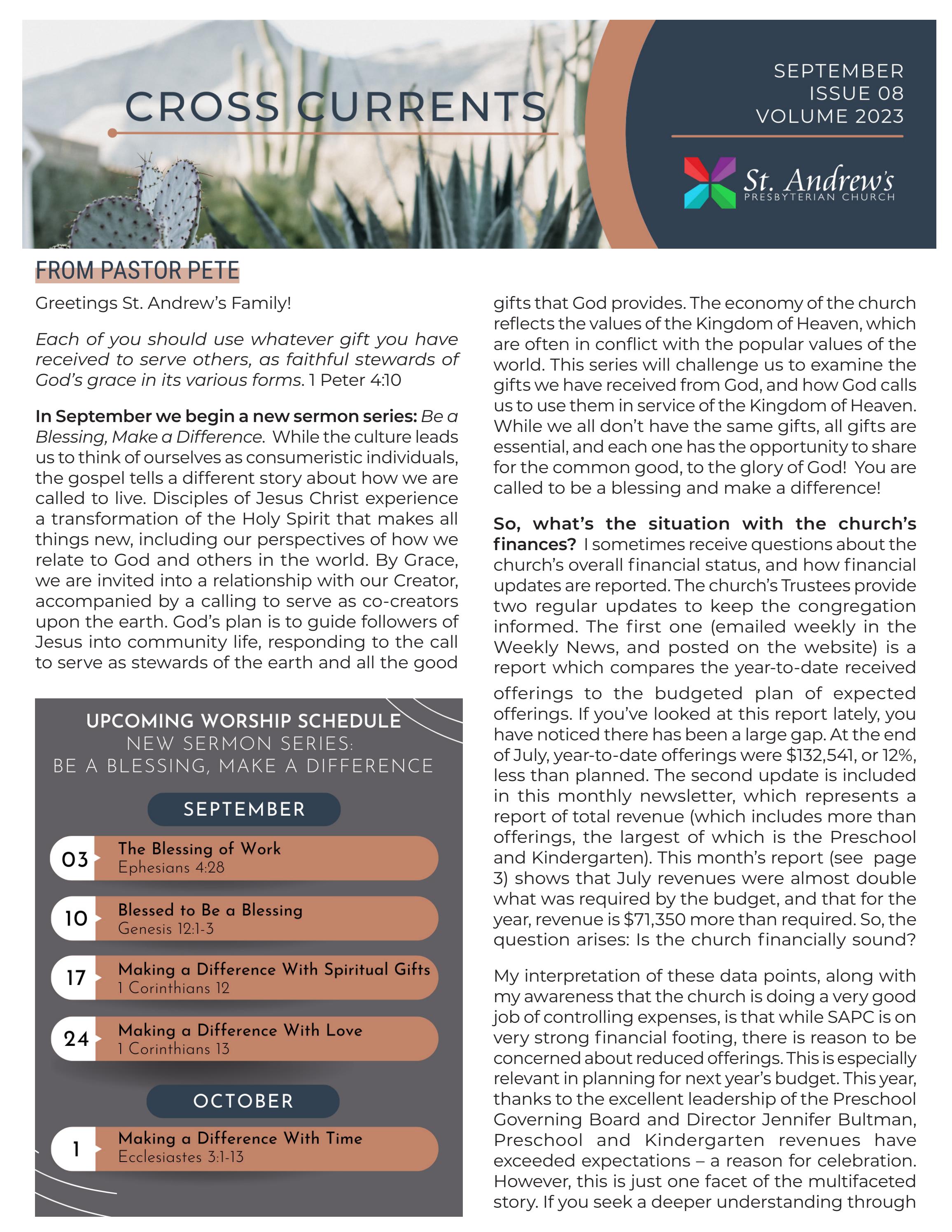 September 2023 Cross Currents by sapctucson - Issuu