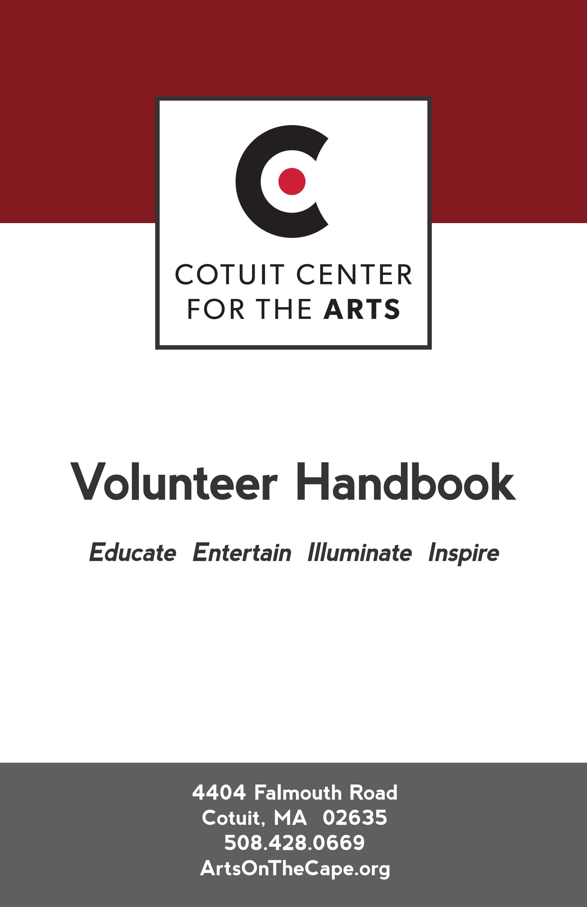 Volunteer Handbook by Cotuit Center for the Arts - Issuu