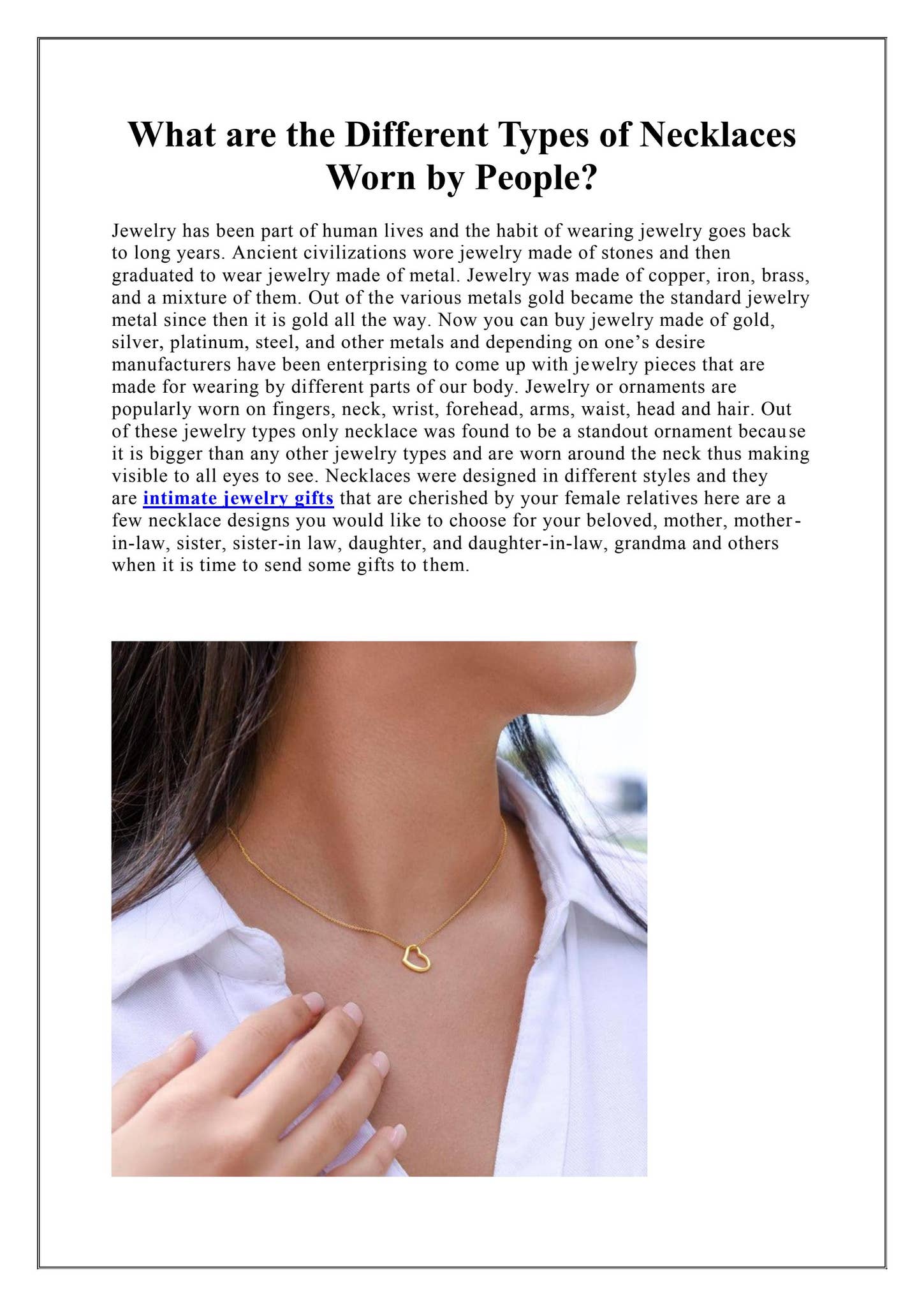 What are the Different Types of Necklaces Worn by People? by Pkt's ...