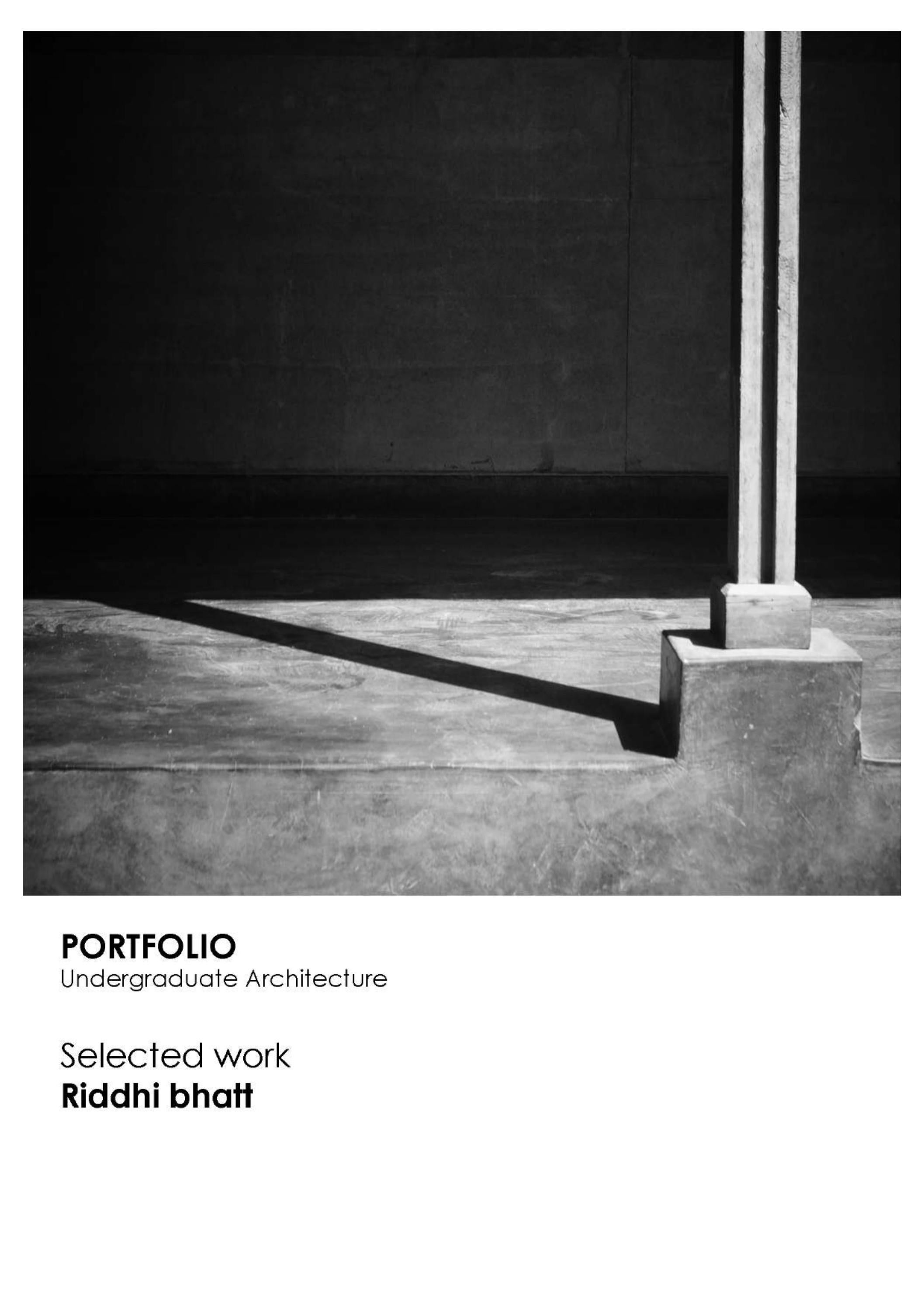 Undergraduate architecture portfolio by Riddhi Bhatt - Issuu