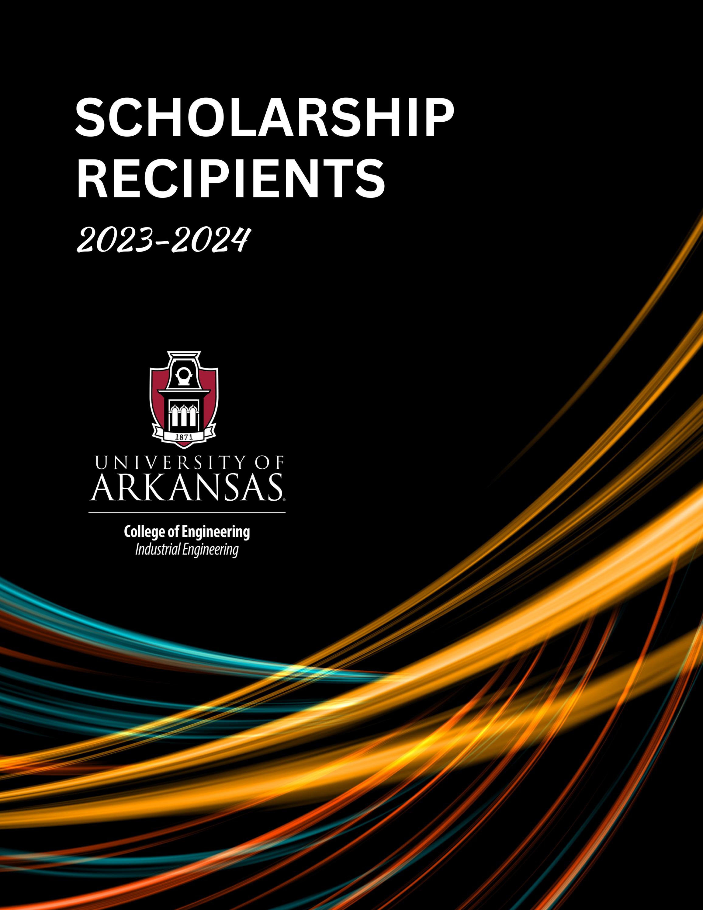 Department of Industrial Engineering Scholarship Recipients 2023-2024 ...