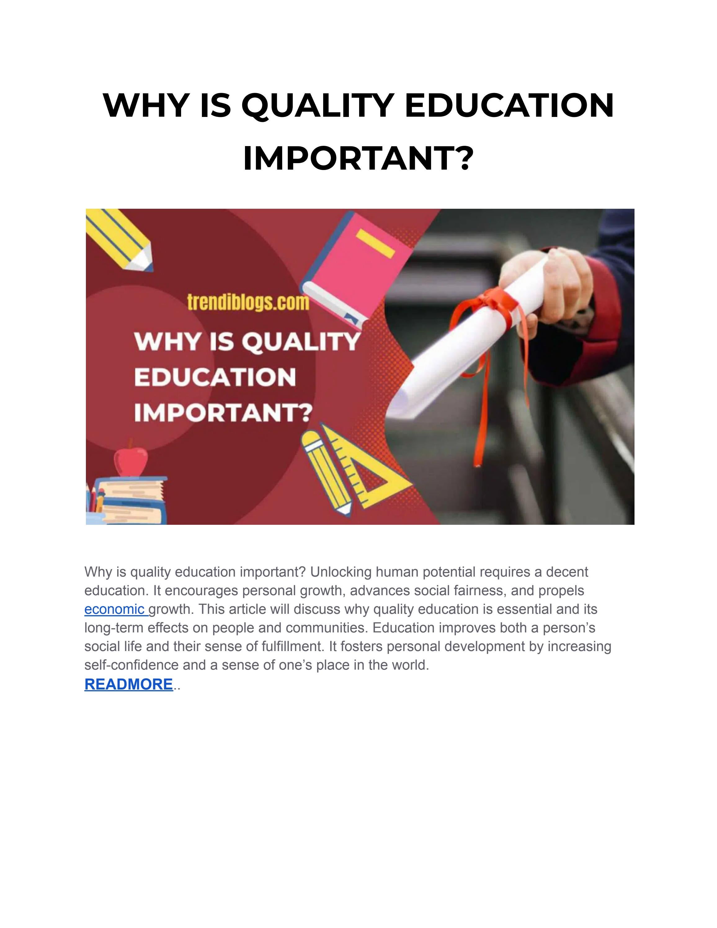what is quality education by Andrew707 - Issuu