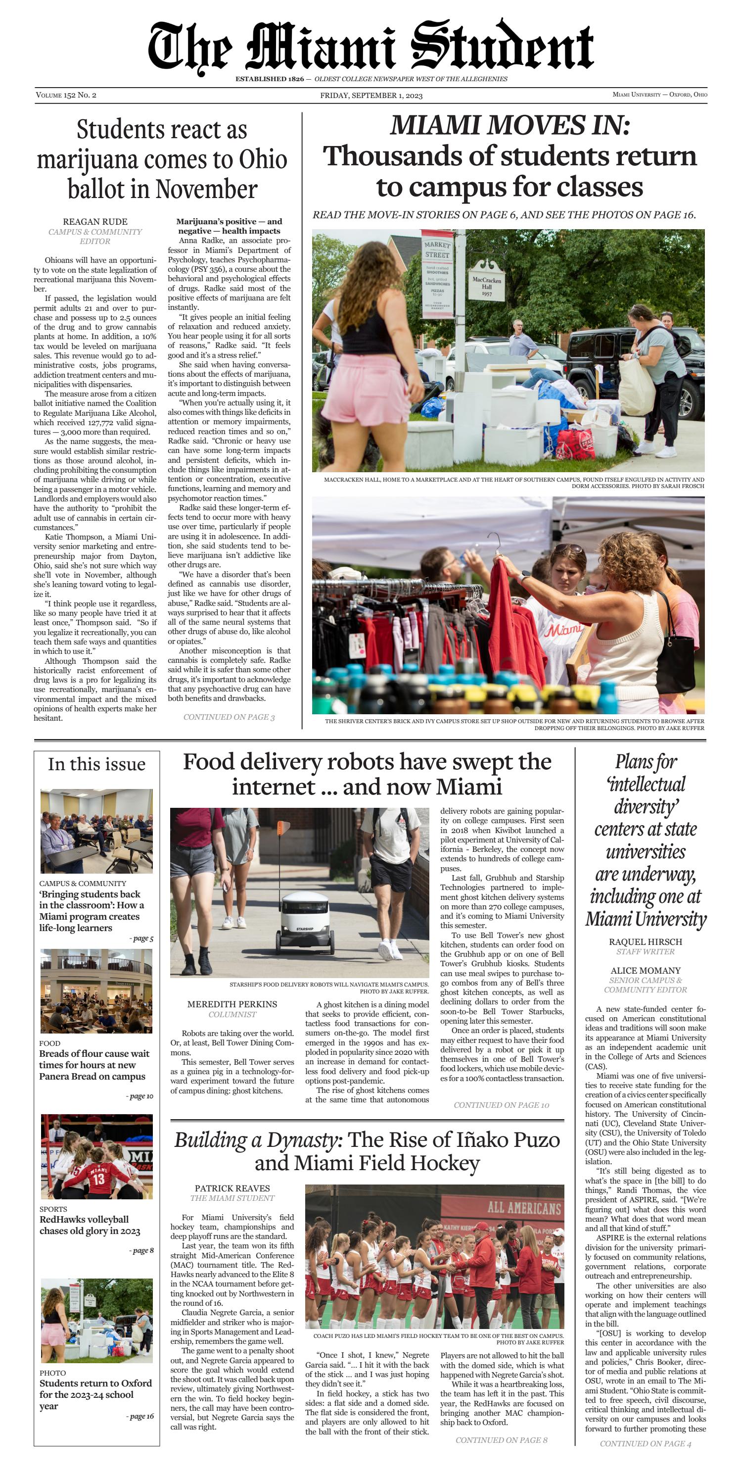 The Miami Student | September 1, 2023 by The Miami Student - Issuu