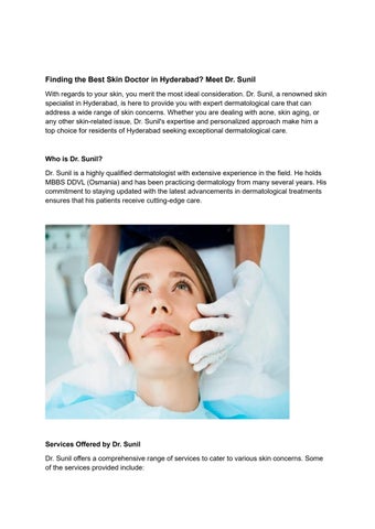Finding the Best Skin Doctor in Hyderabad? Meet Dr. Sunil by Sowmya ...