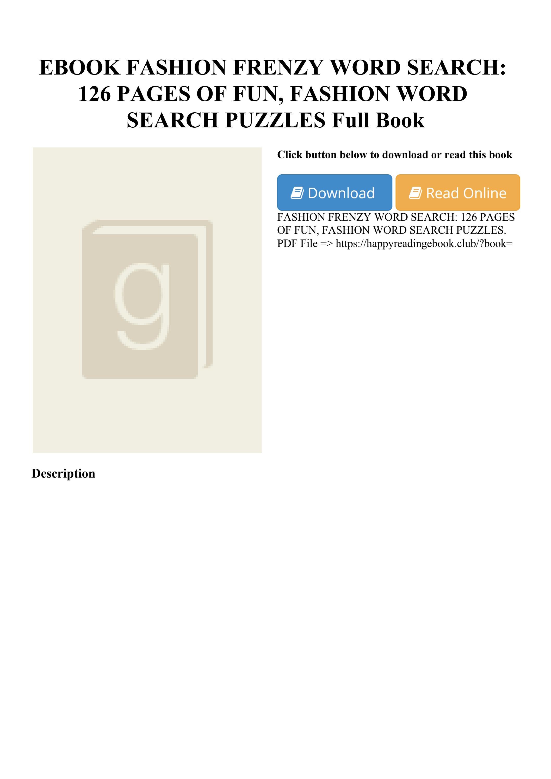Fashion Word Search Puzzles Printable - Word Search Maker