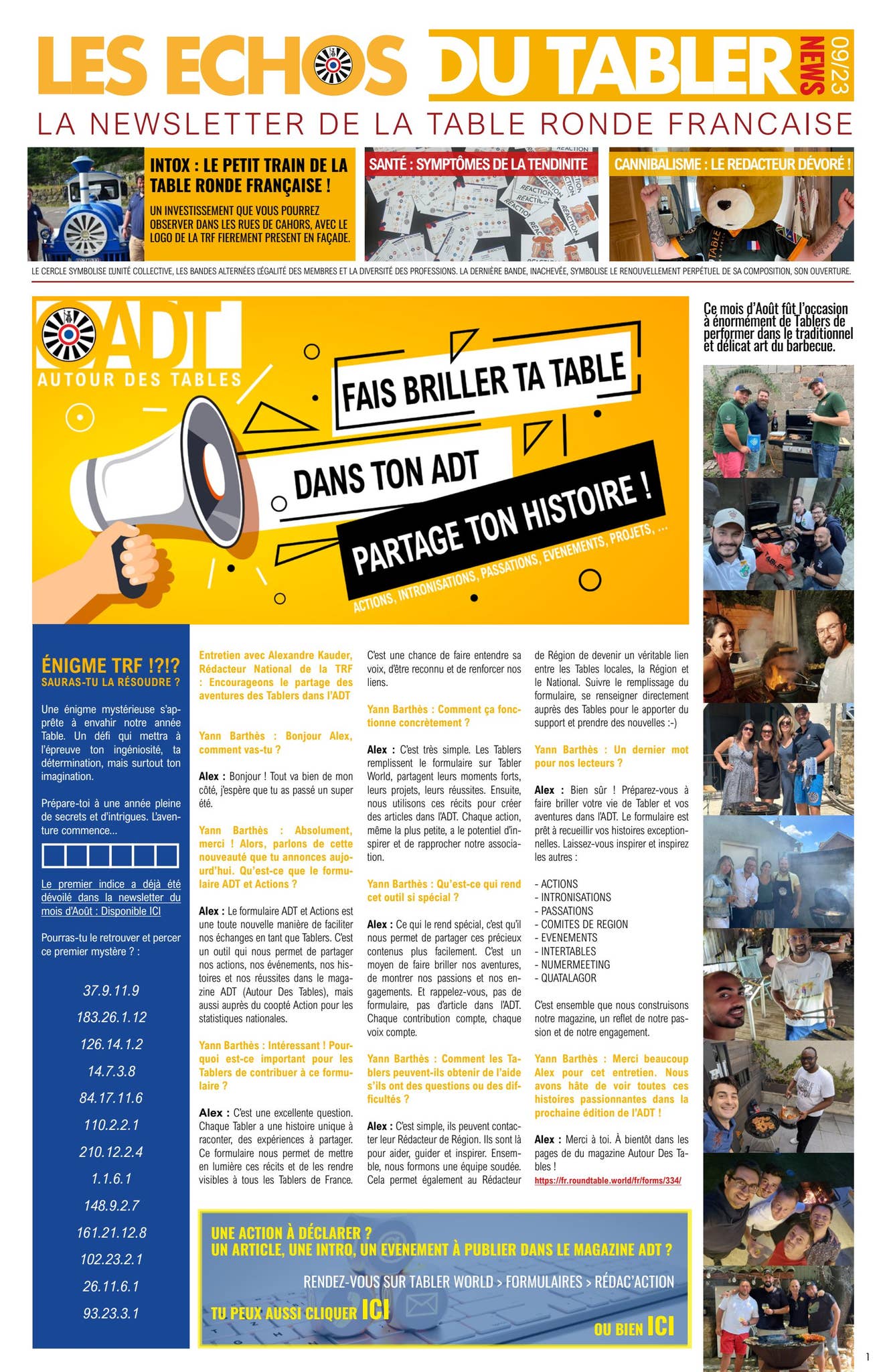 TRF - Newsletter #3 - Septembre 2023 by Table Ronde Française - Issuu